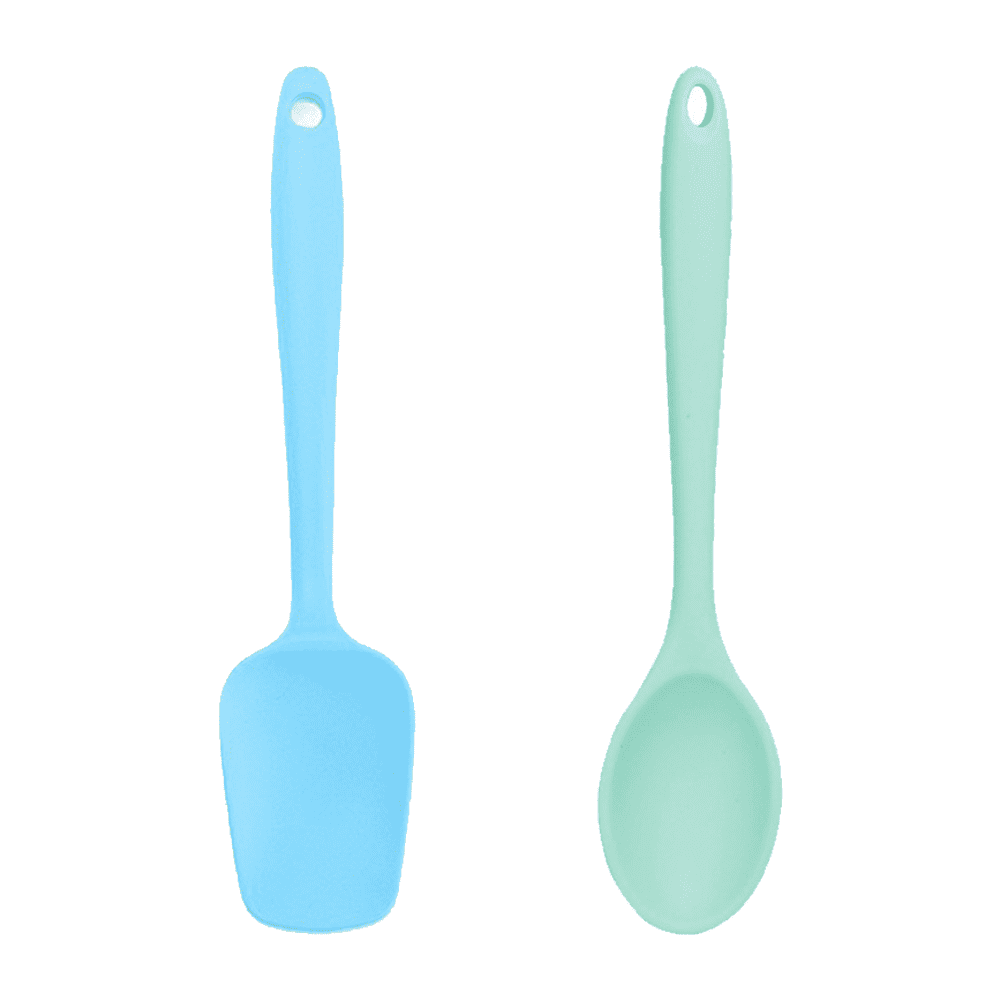 2 Piece Mini Kitchen Utensil Set- Silicone Kitchen Tools with Spatulas ...