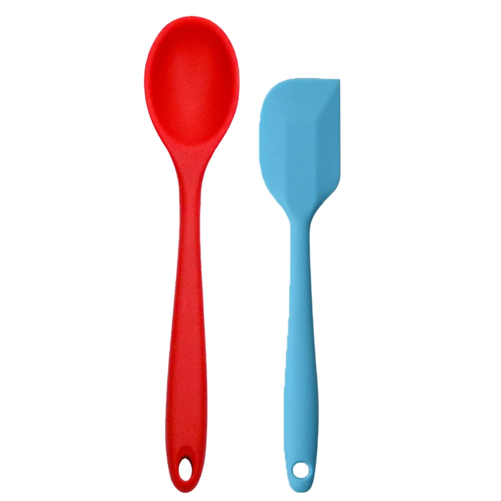 2 Piece Mini Kitchen Utensil Set- Silicone Kitchen Tools with Spoonsred ...