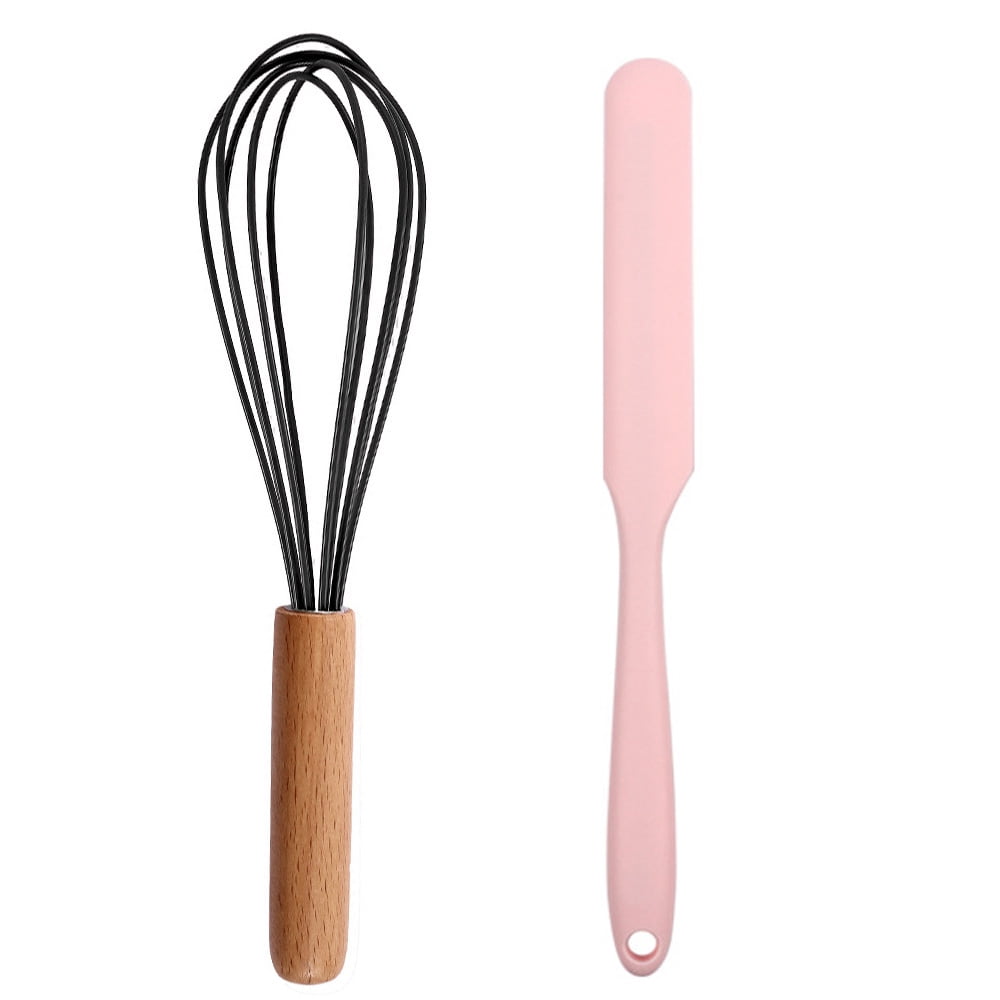 2 Piece Mini Kitchen Utensil Set- Silicone Kitchen Tools with wood ...