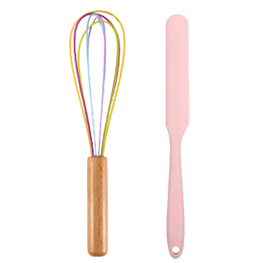 2 Piece Mini Kitchen Utensil Set- Silicone Kitchen Tools with wood ...