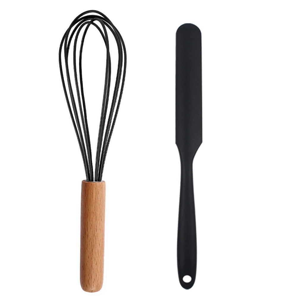 2 Piece Mini Kitchen Utensil Set- Silicone Kitchen Tools with wood ...