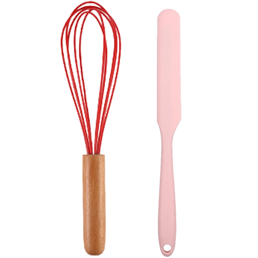 2 Piece Mini Kitchen Utensil Set- Silicone Kitchen Tools with wood ...