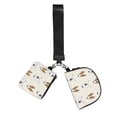 2-Piece Mini Wristlet Pouch Set Portable Sports Wrist Bag with Keychain ...