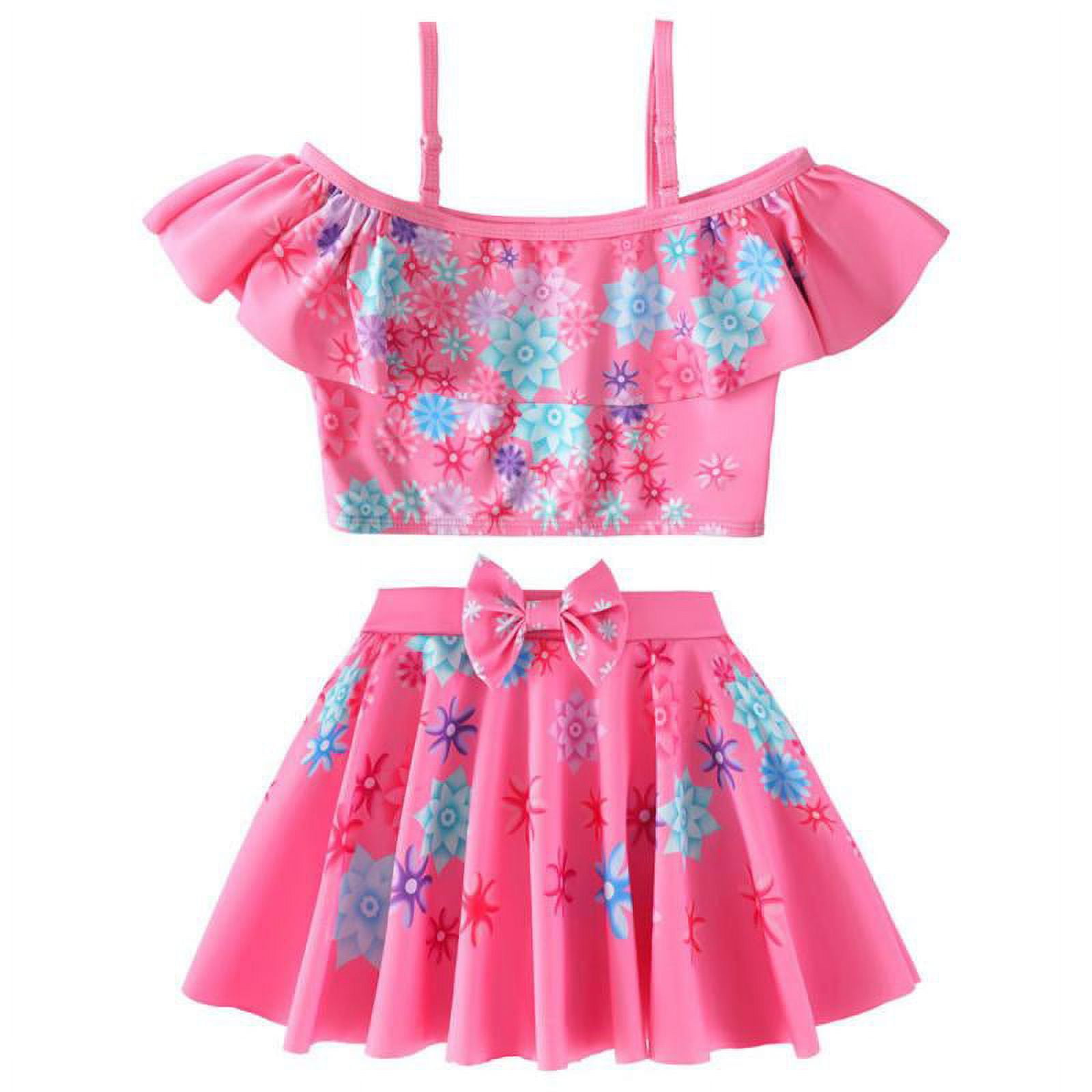 2-Piece Mirabel Swimsuits for Girls Off Shoulder Ruffle Bathing Suit ...