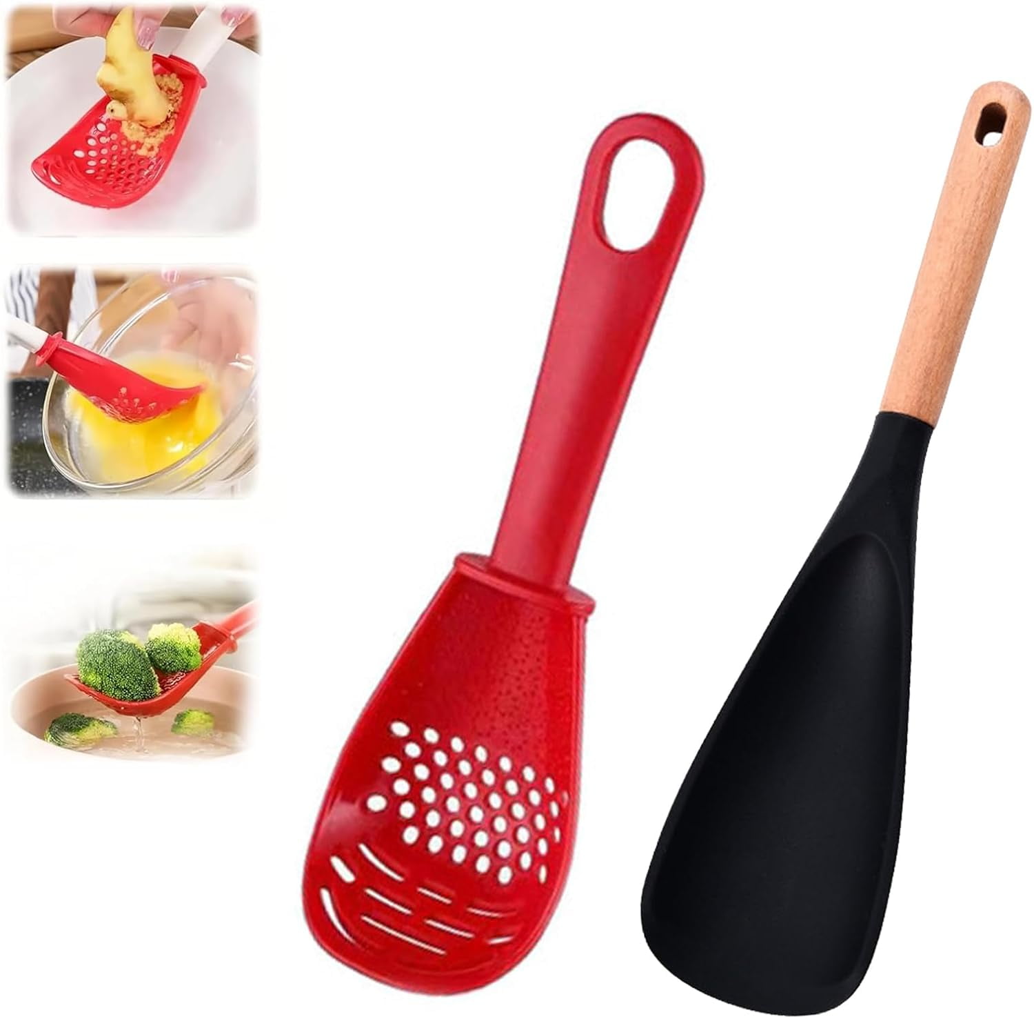 2-Piece Multifunction Spatula Cooking Spoon, Multifunctional Kitchen ...