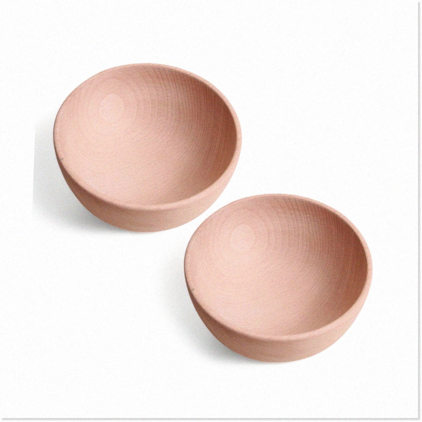 2-Piece Natural Beech Wood Bowl Set - Versatile Soup Bowl, Jewelry ...