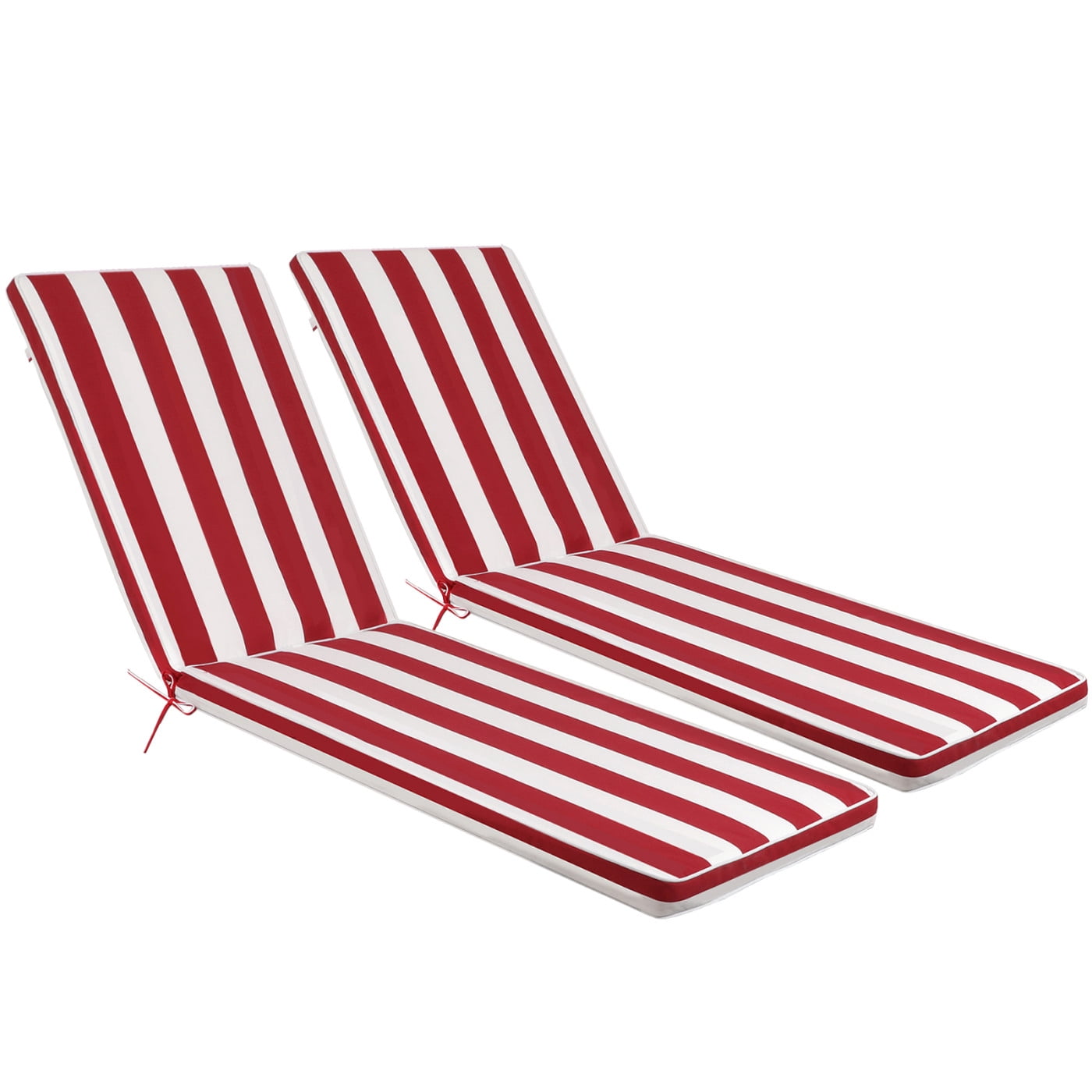 2-Piece Outdoor Lounge Chair Cushion Set - UV-Resistant & Machine ...