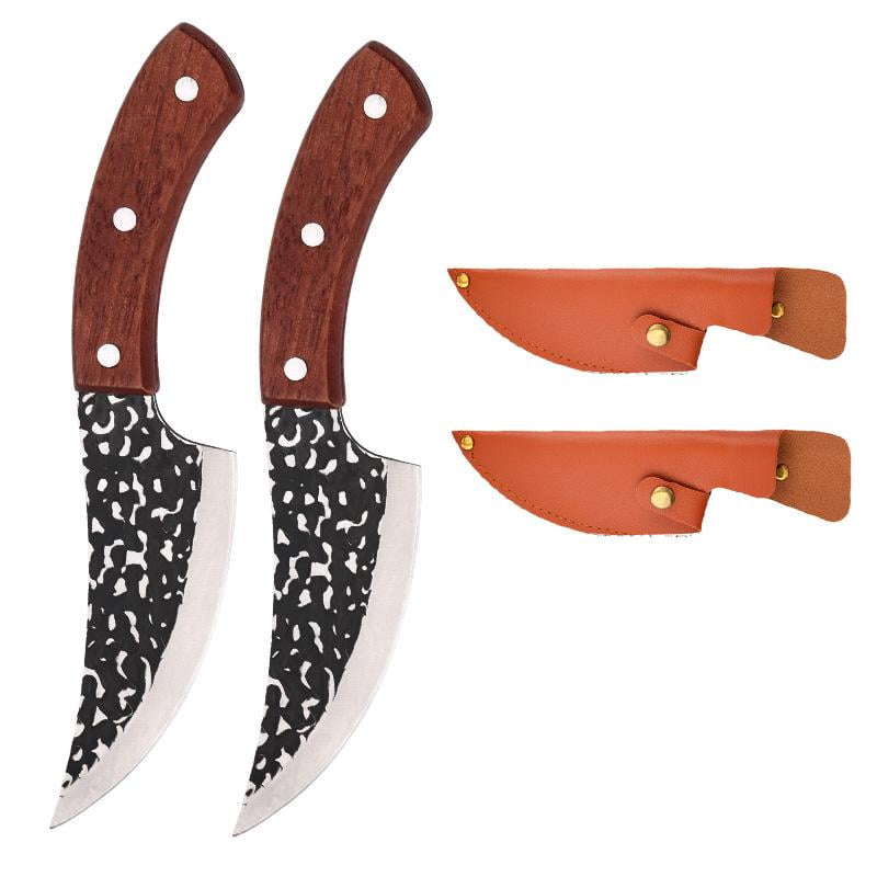 2-Piece Outdoor Multi-Purpose Knife Boning Knife with Sheath BBQ Patio ...