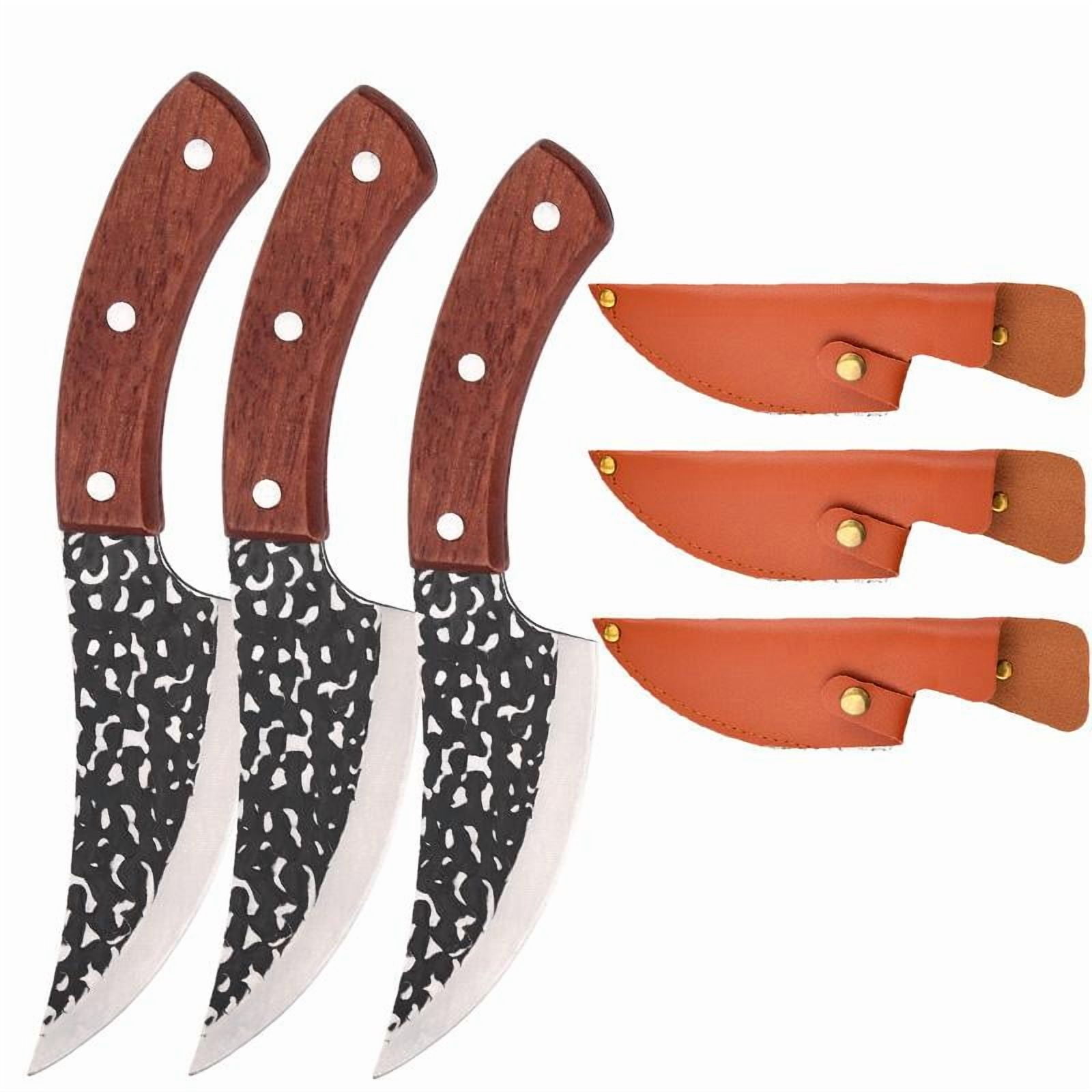 2-Piece Outdoor Multi-Purpose Knife Boning Knife with Sheath BBQ Patio ...