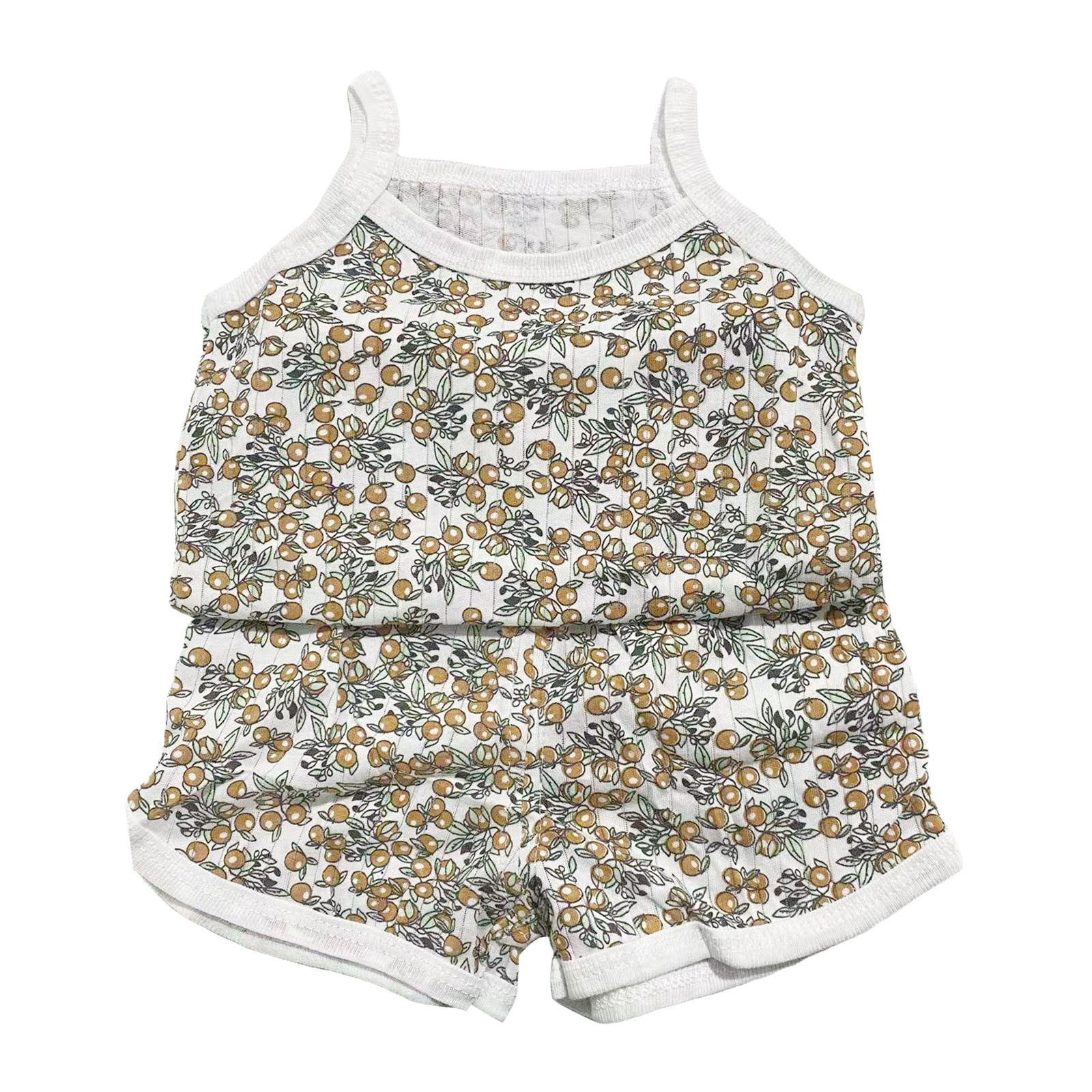 2-Piece Outfit For Girls Cotton Outfits Summer Clothes Cami Tank Top ...