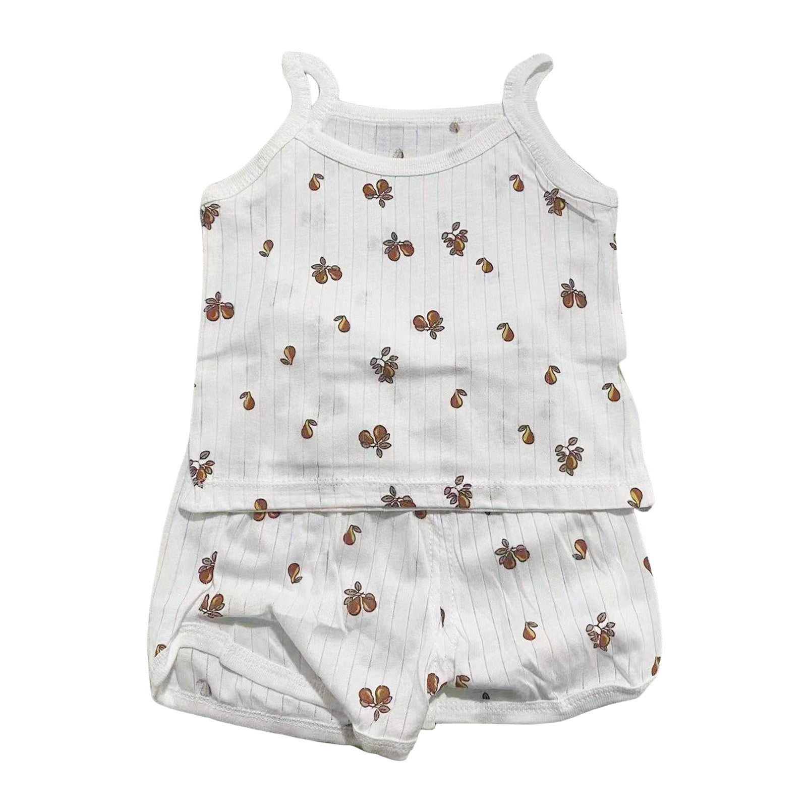2-Piece Outfit For Girls Cotton Shorts Sets Summer Casual Clothes Cami ...