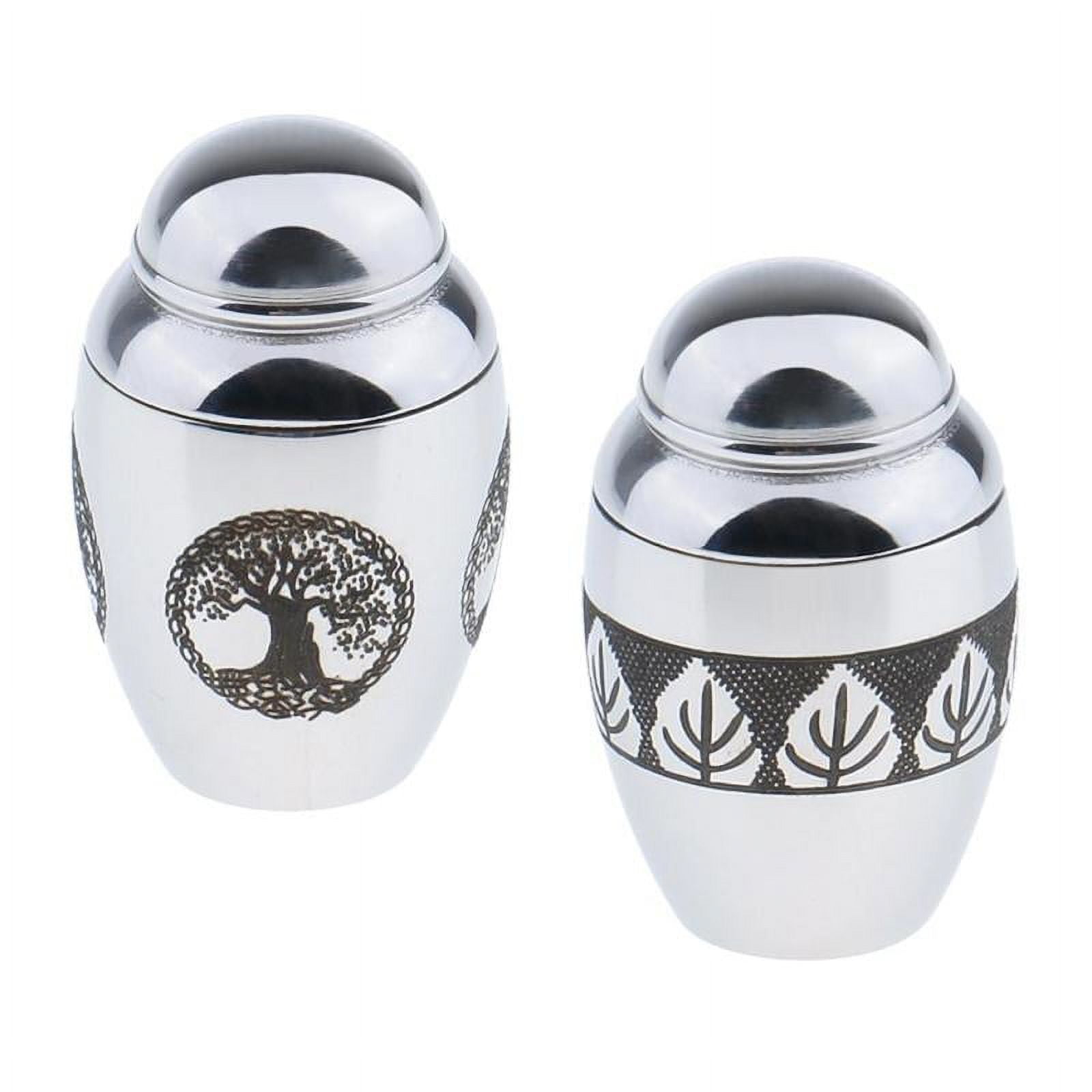 2 Piece/Pack Mini Stainless Steel Cremation Keepsake Urn Container Jar ...
