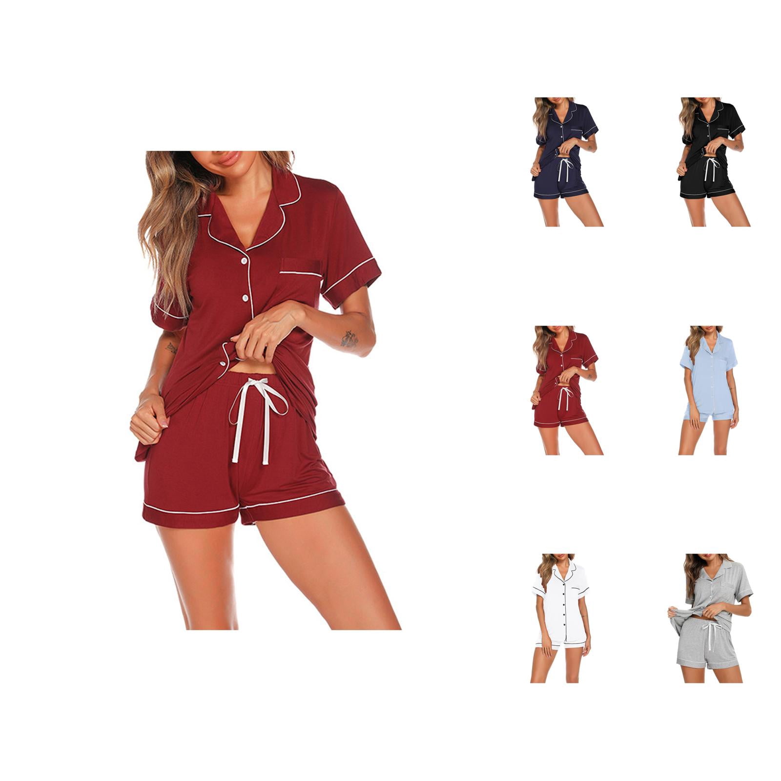 2 Piece Pajama Set for Women – Lounge Shorts Women's Pajama Set Two ...
