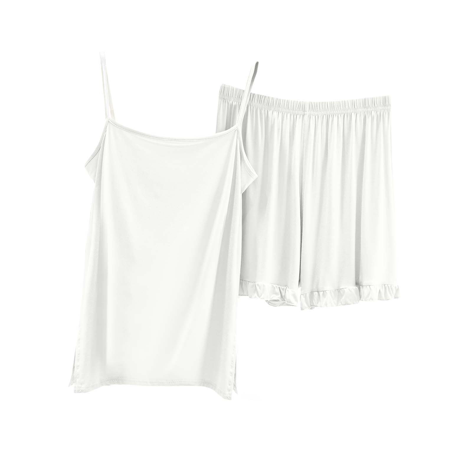 2 Piece Pajamas Sets Women Cami Top and Shorts Sleepwear Set 2025 ...