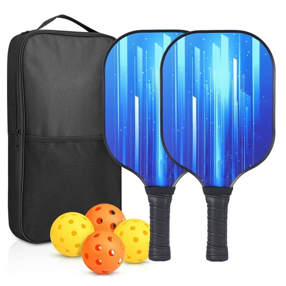 2-Piece Pickleball Racket Set - Honeycomb Core Paddles with Spin ...
