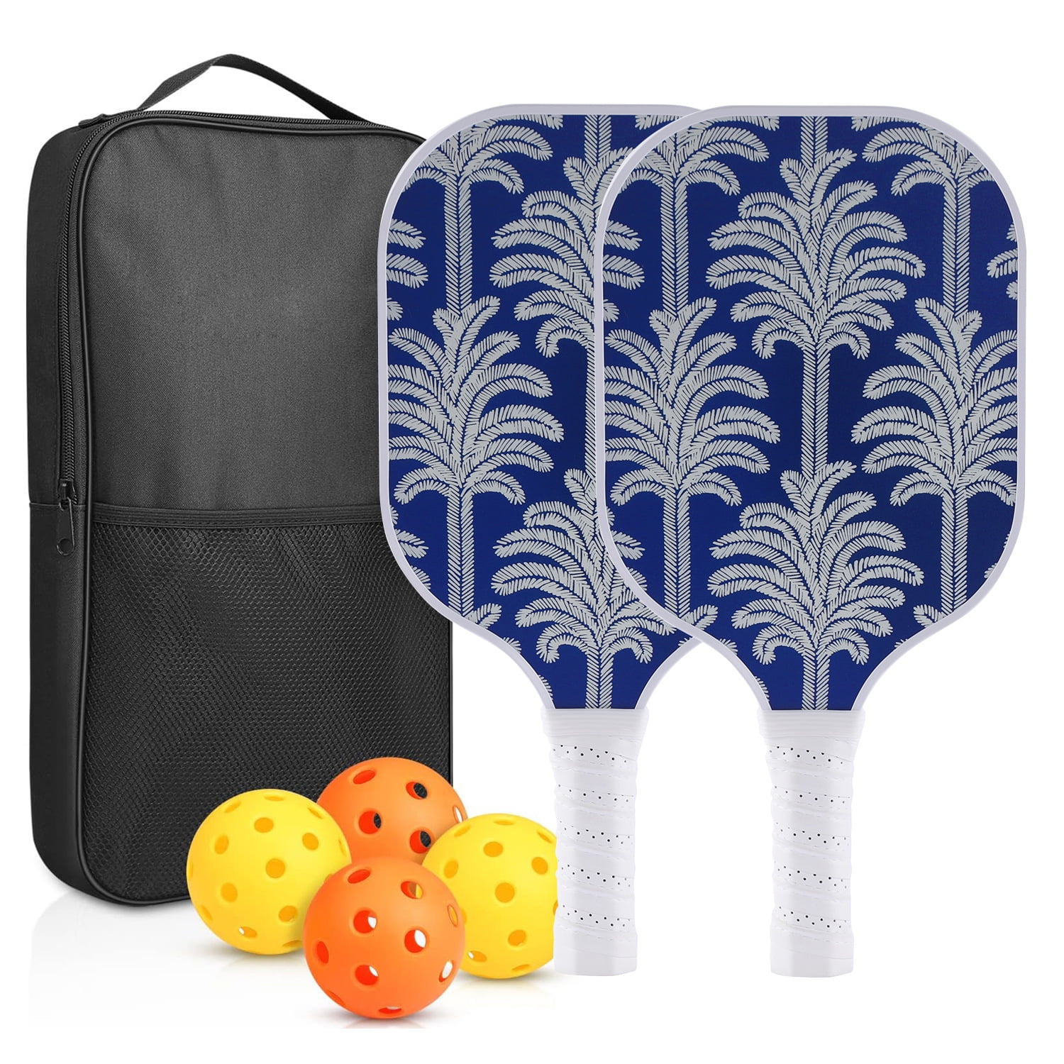 2-Piece Pickleball Racket Set - Honeycomb Core Paddles with Spin ...
