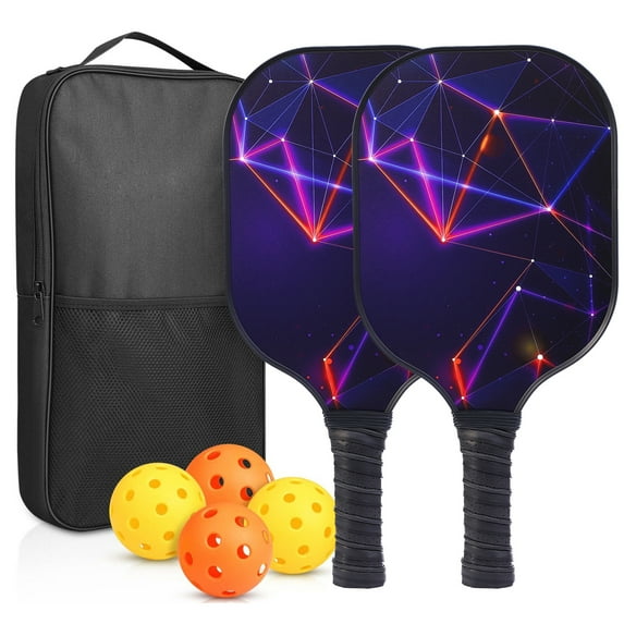 2-Piece Pickleball Racket Set - Honeycomb Core Paddles with Spin ...