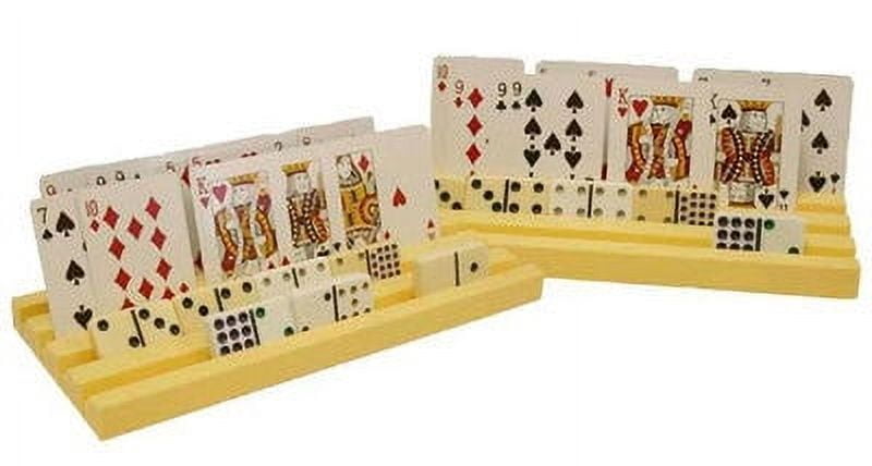 2 Piece Plastic Playing Card and Domino Holder Rack Holding Game ...
