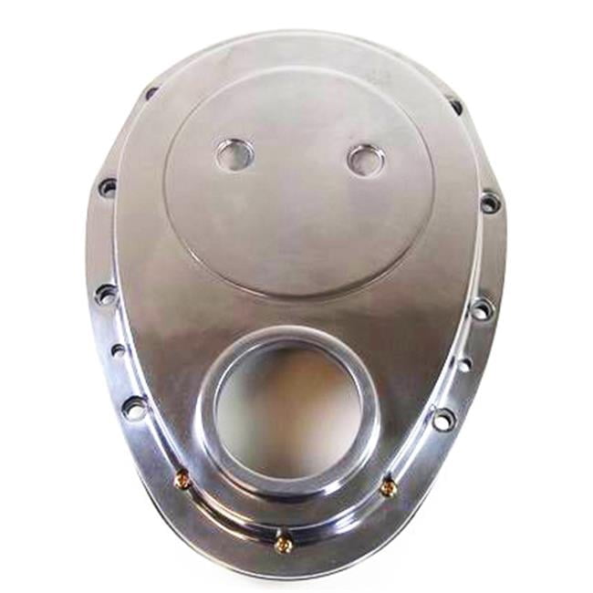 2 Piece Polished Aluminum Timing Chain Cover for Small Block Chevy ...