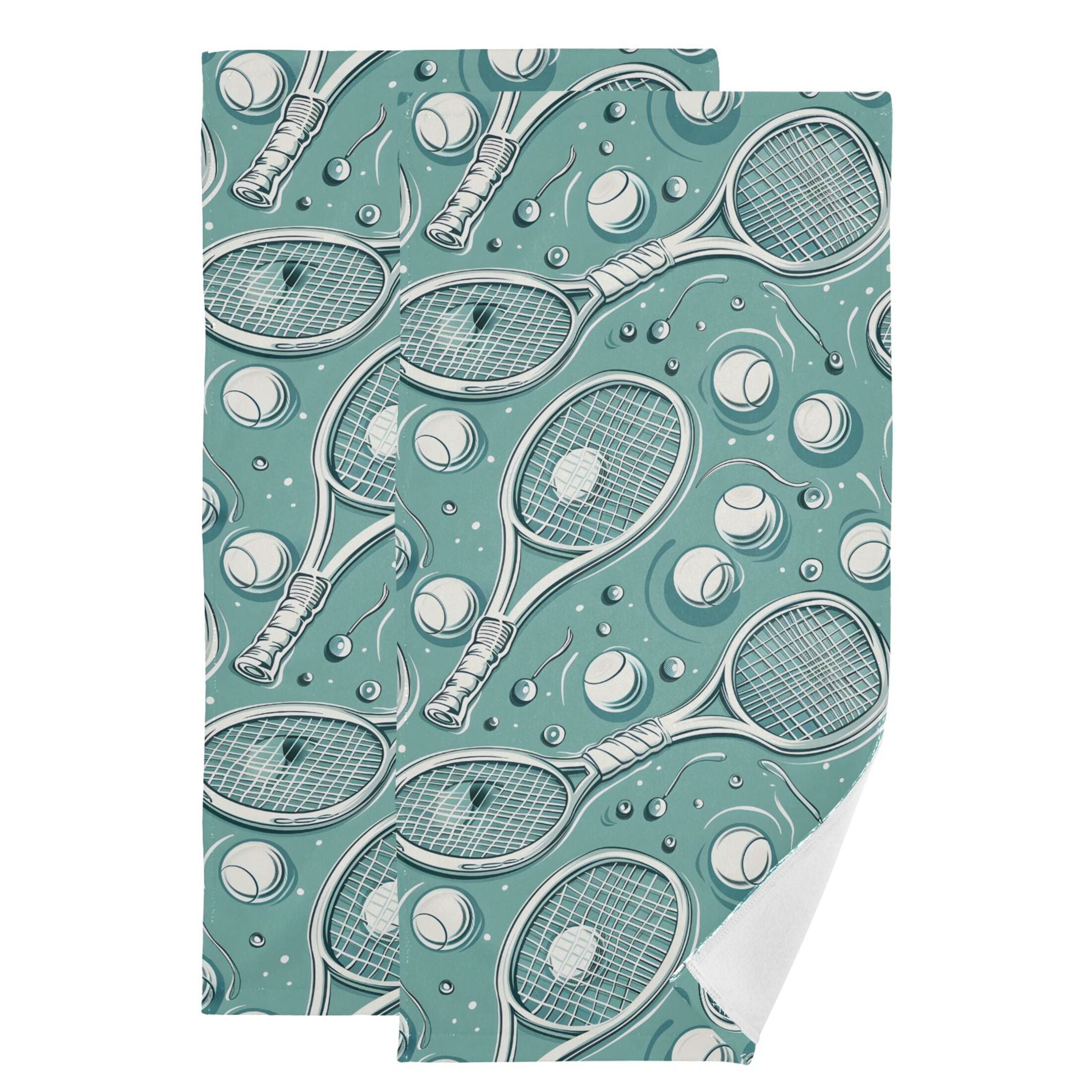 2-Piece Polyester cotton Towel Set Absorbent Tennis Tennis Racket ...