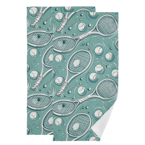 2-Piece Polyester cotton Towel Set Absorbent Tennis Tennis Racket ...