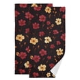 2-Piece Polyester cotton Towel Set Absorbent Yellow Red Flower Hand ...