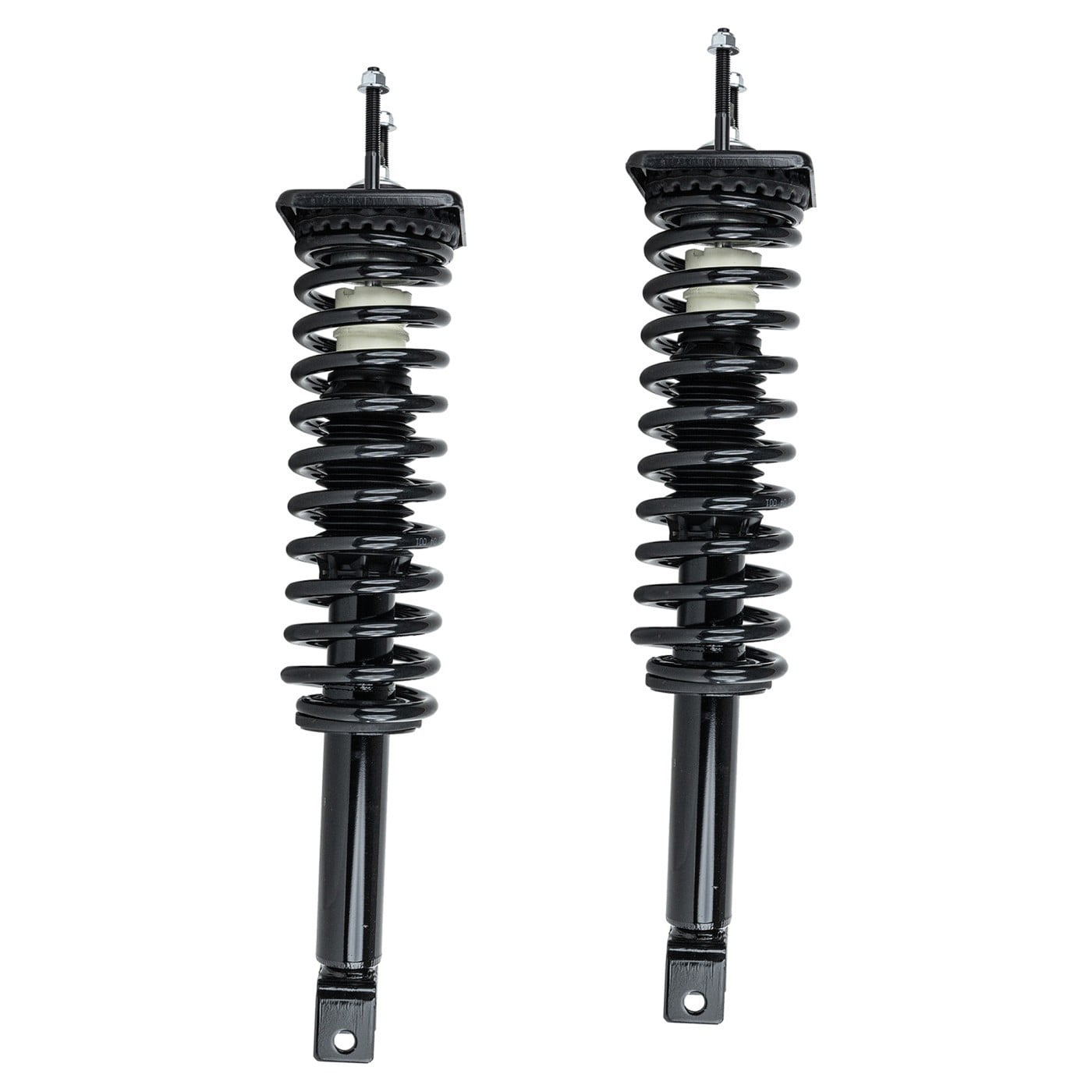 2-Piece Rear y Loaded Strut Set - Black, Non-Adjustable, Twin-tube ...