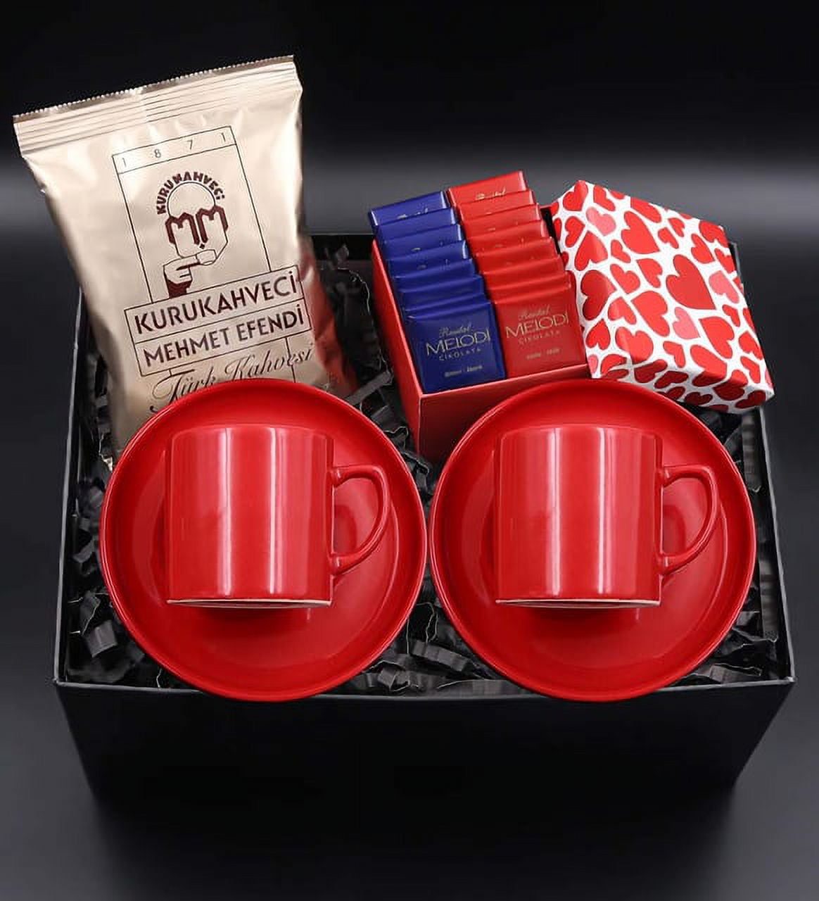 2 Piece Red Cup & Turkish Coffee & Special Box 20 Piece Melodi ...