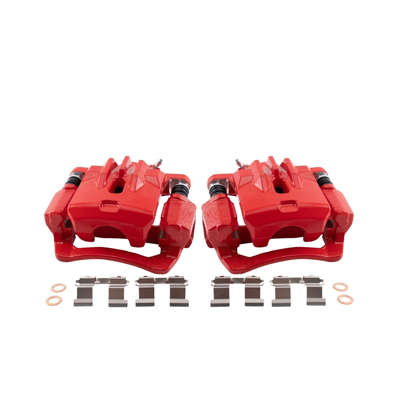 2 Piece Red Powder Coated Disc Brake Caliper Set for 2010-2014 for ...