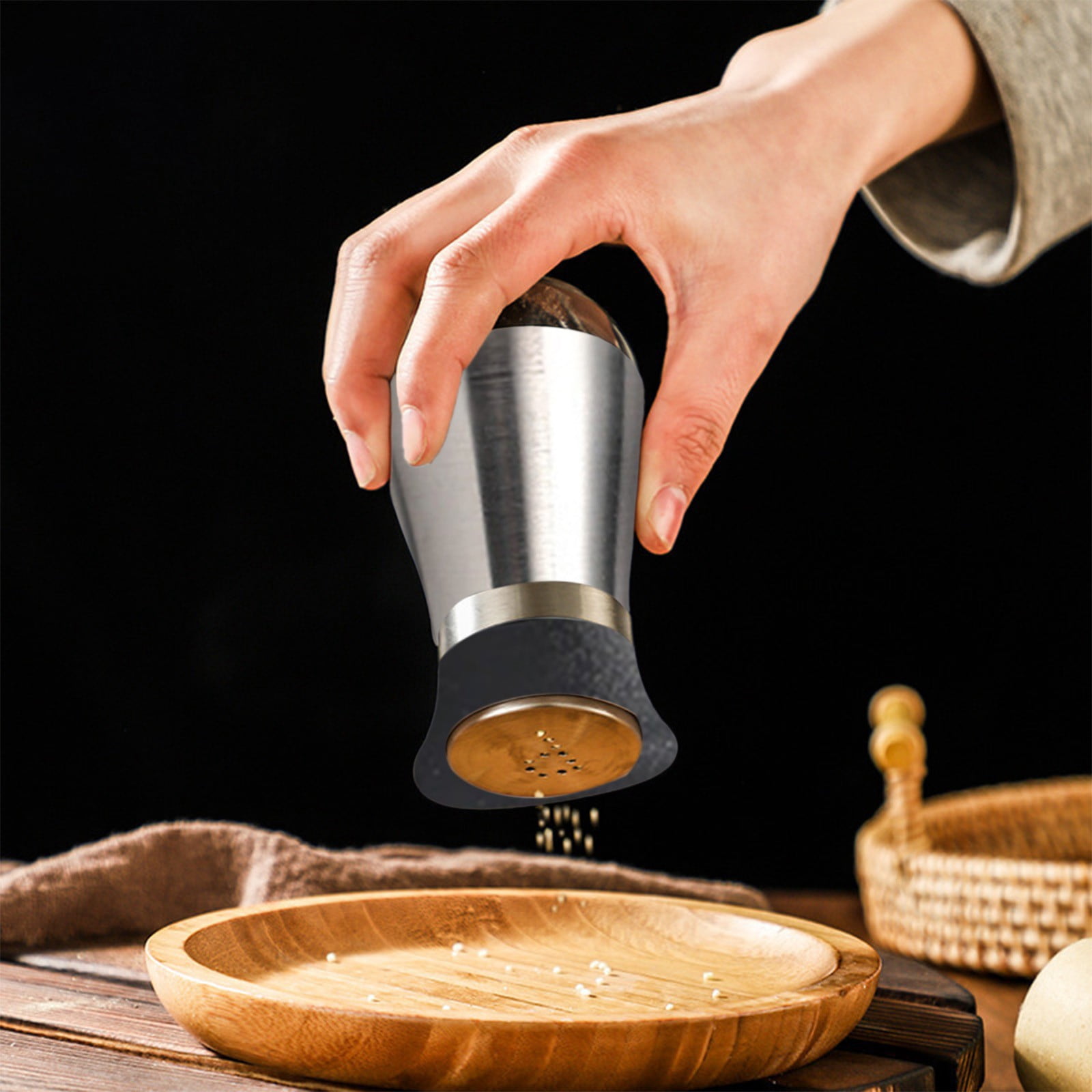 2-Piece Refillable Glass Spice Bottle Set with Stainless Steel Lids ...