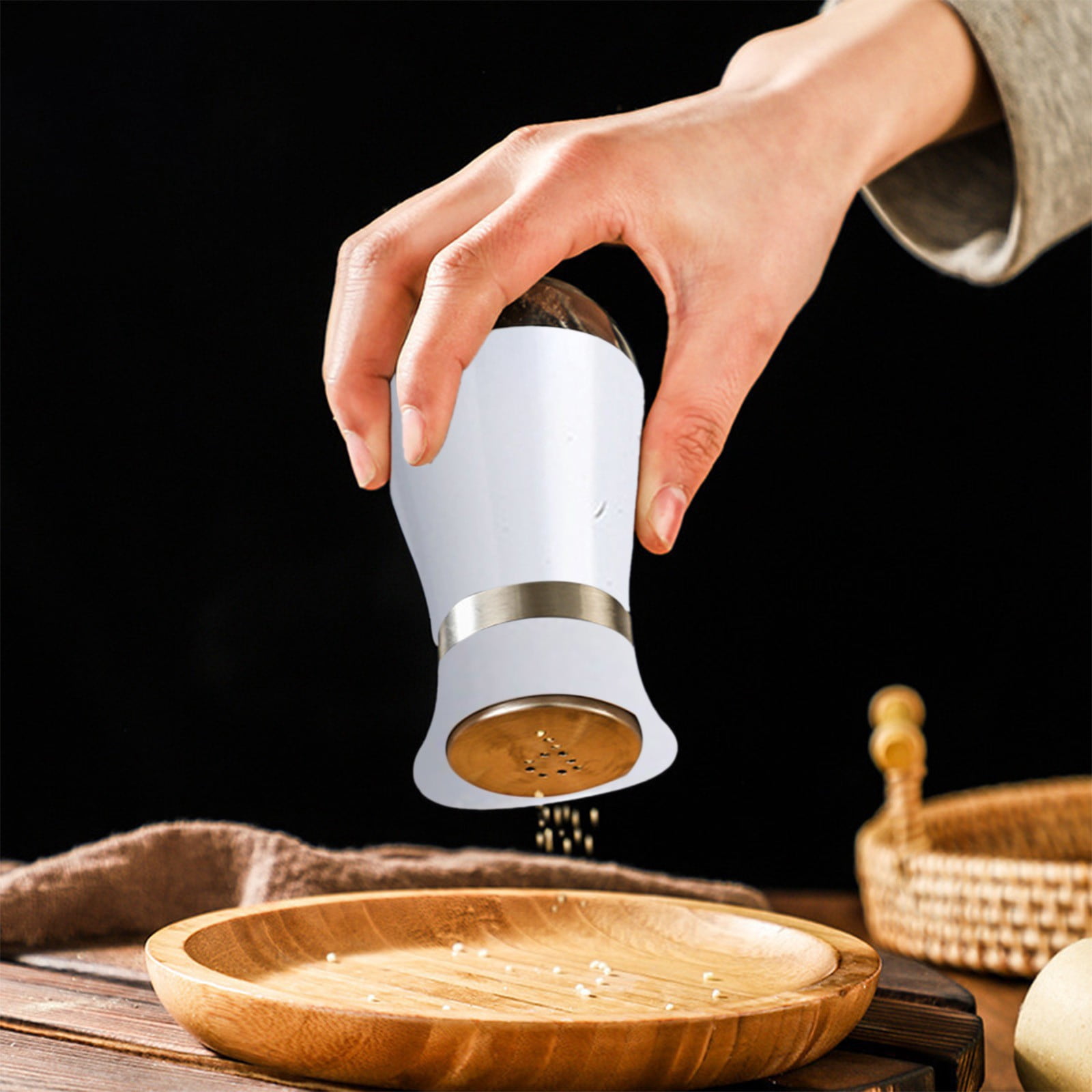 2-Piece Refillable Glass Spice Bottle Set with Stainless Steel Lids ...