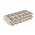 2-Piece Round Ice Cube Tray and Bucket Set with Lid - Makes 12 Ice ...