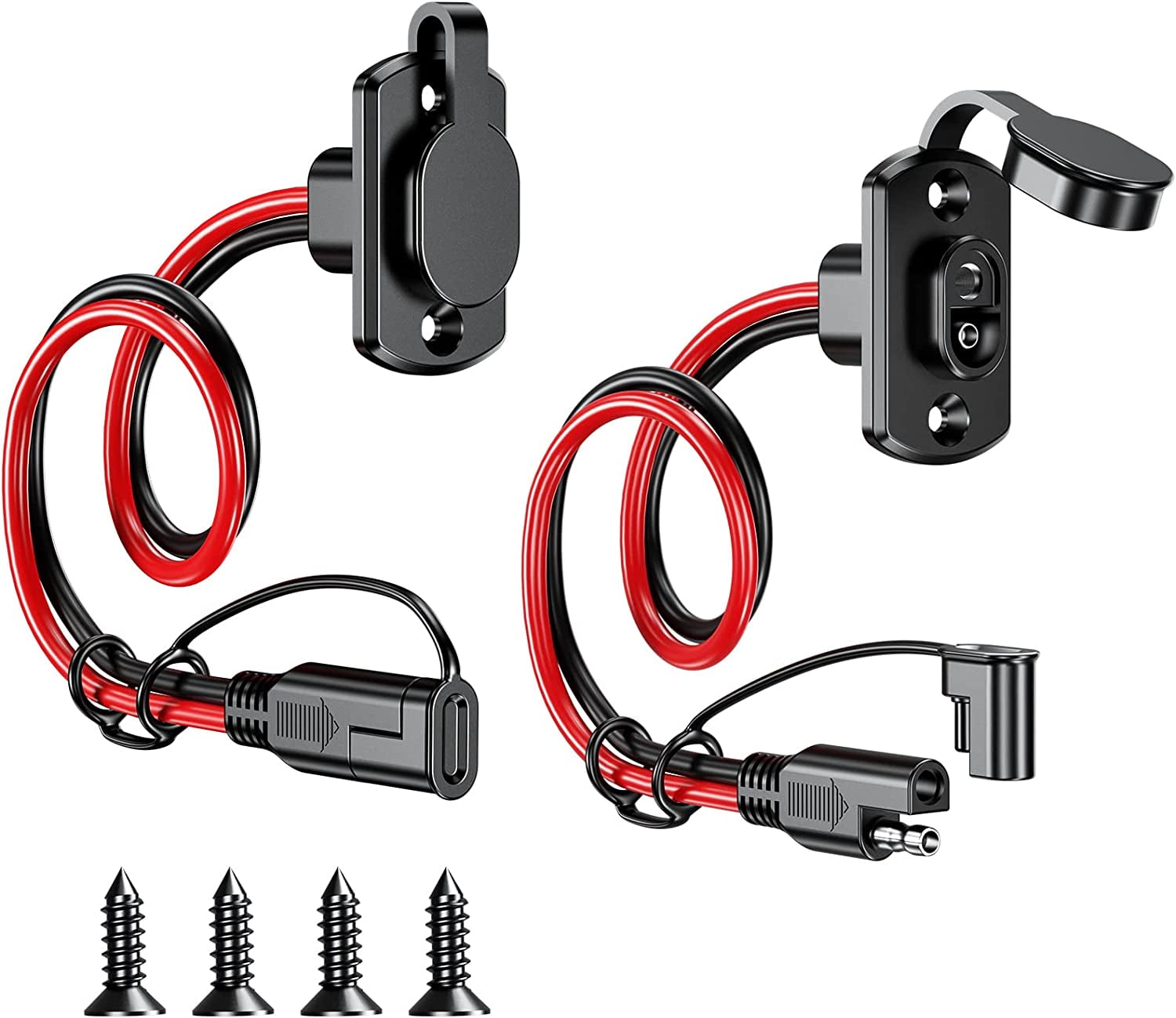 2-Piece SAE Quick Connector Harness SAE Adapter Male Plug to Female ...