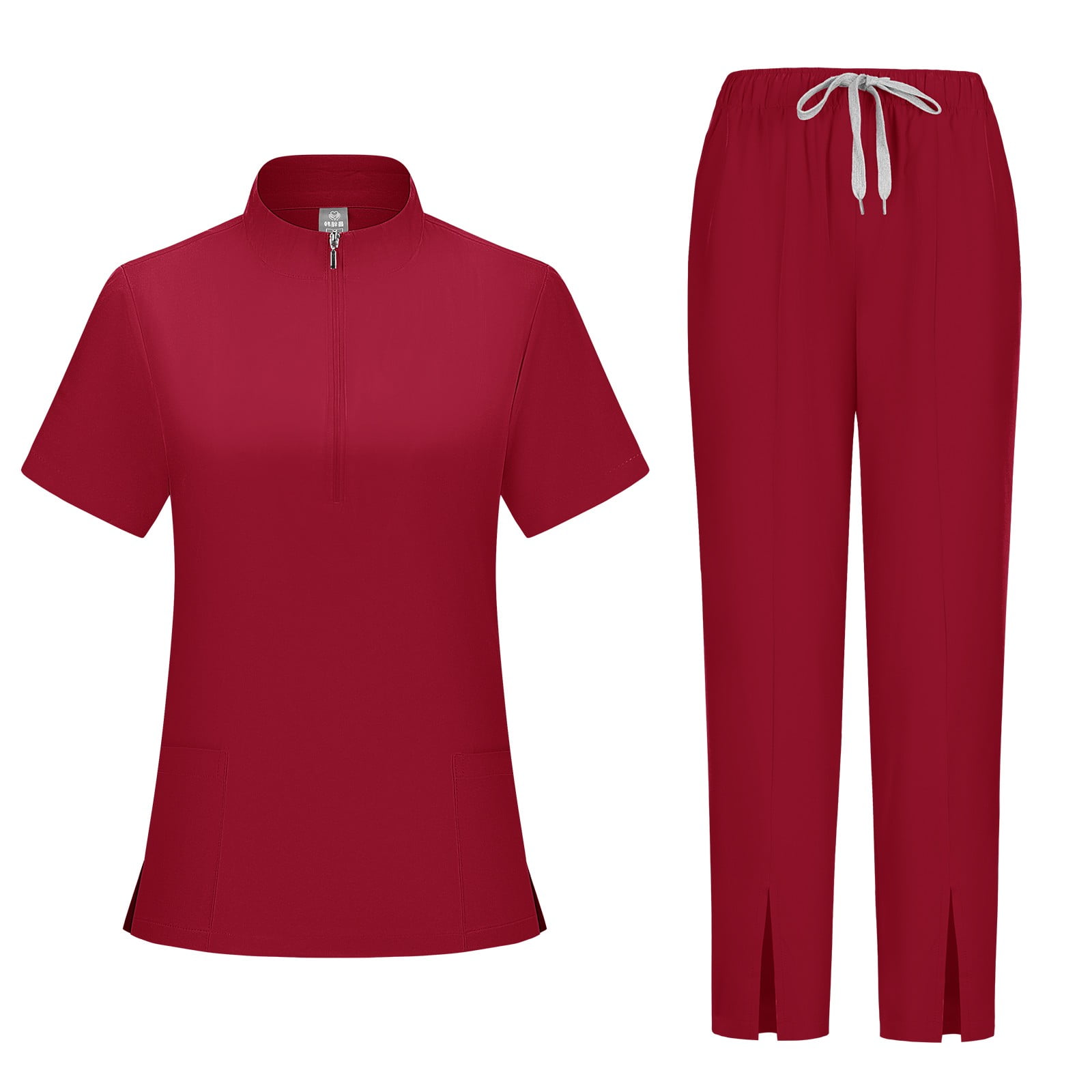 2 Piece Scrub Set for Women Comfortable Short Sleeve Scrub Top ...
