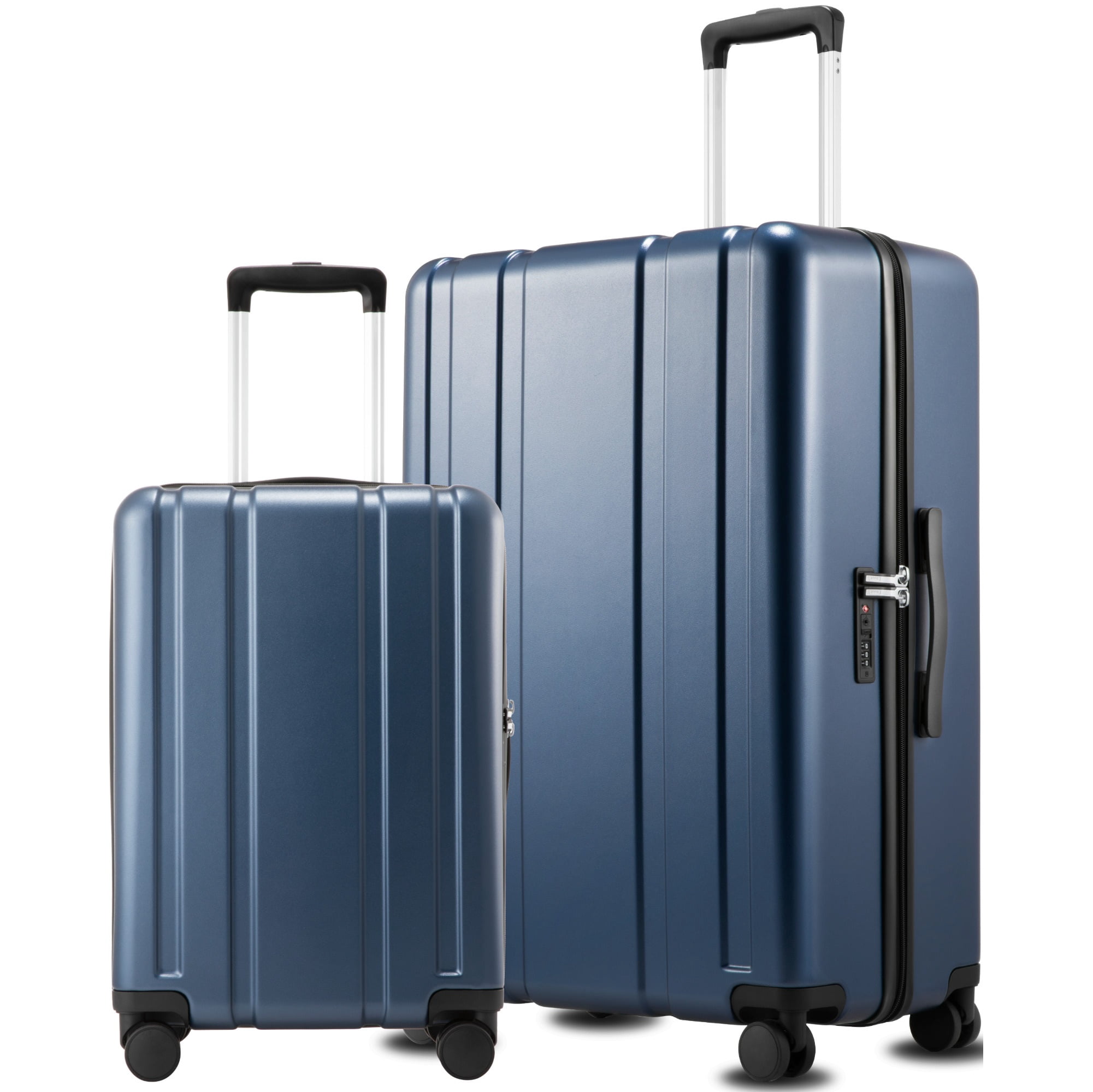 2-Piece Set 20/28inch Polycarbonate Luggage, Hardside Spinner Suitcase ...