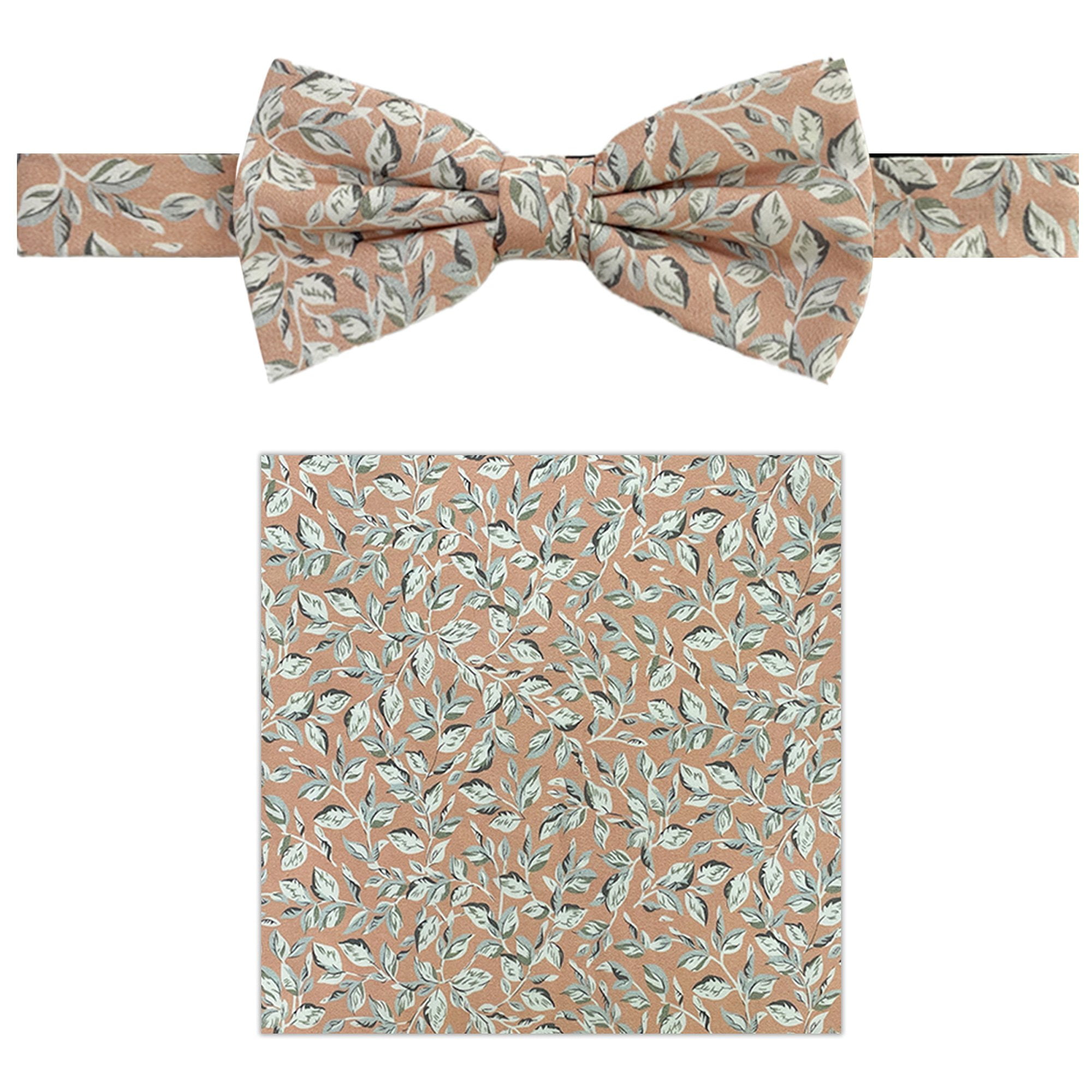 2 Piece Set: Jacob Alexander Men's Garden Vines Floral Pre-Tied ...