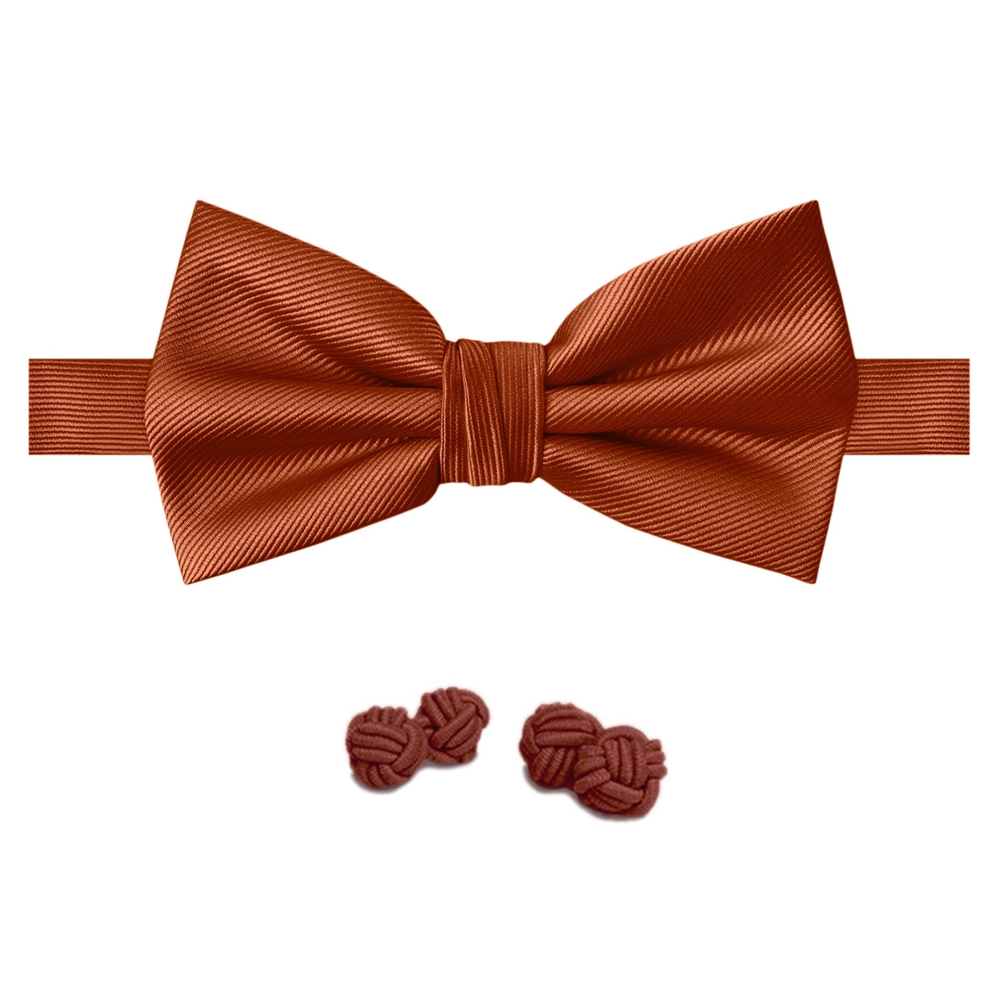 2 Piece Set: Jacob Alexander Men's Solid Pre-Tied Adjustable Banded Bow ...