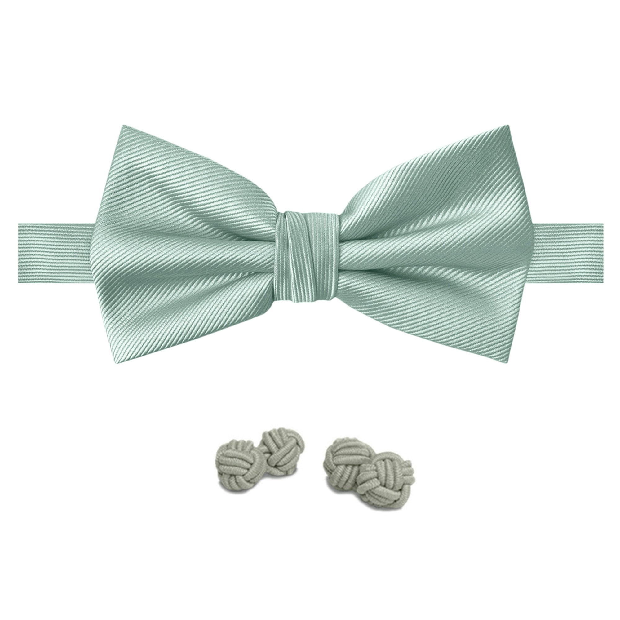 2 Piece Set: Jacob Alexander Men's Solid Pre-Tied Adjustable Banded Bow ...