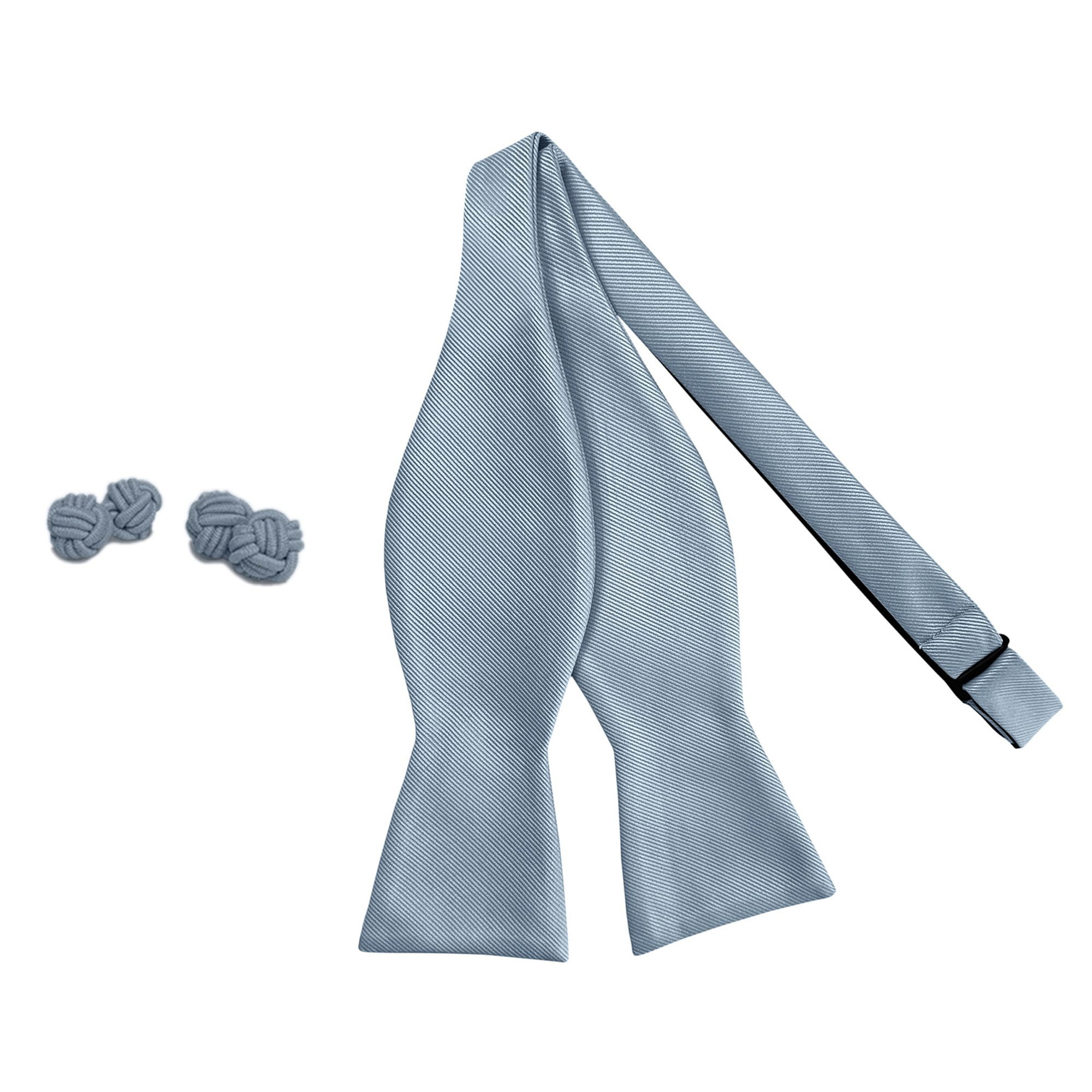 2 Piece Set: Jacob Alexander Men's Solid Traditional Freestyle Self-Tie ...