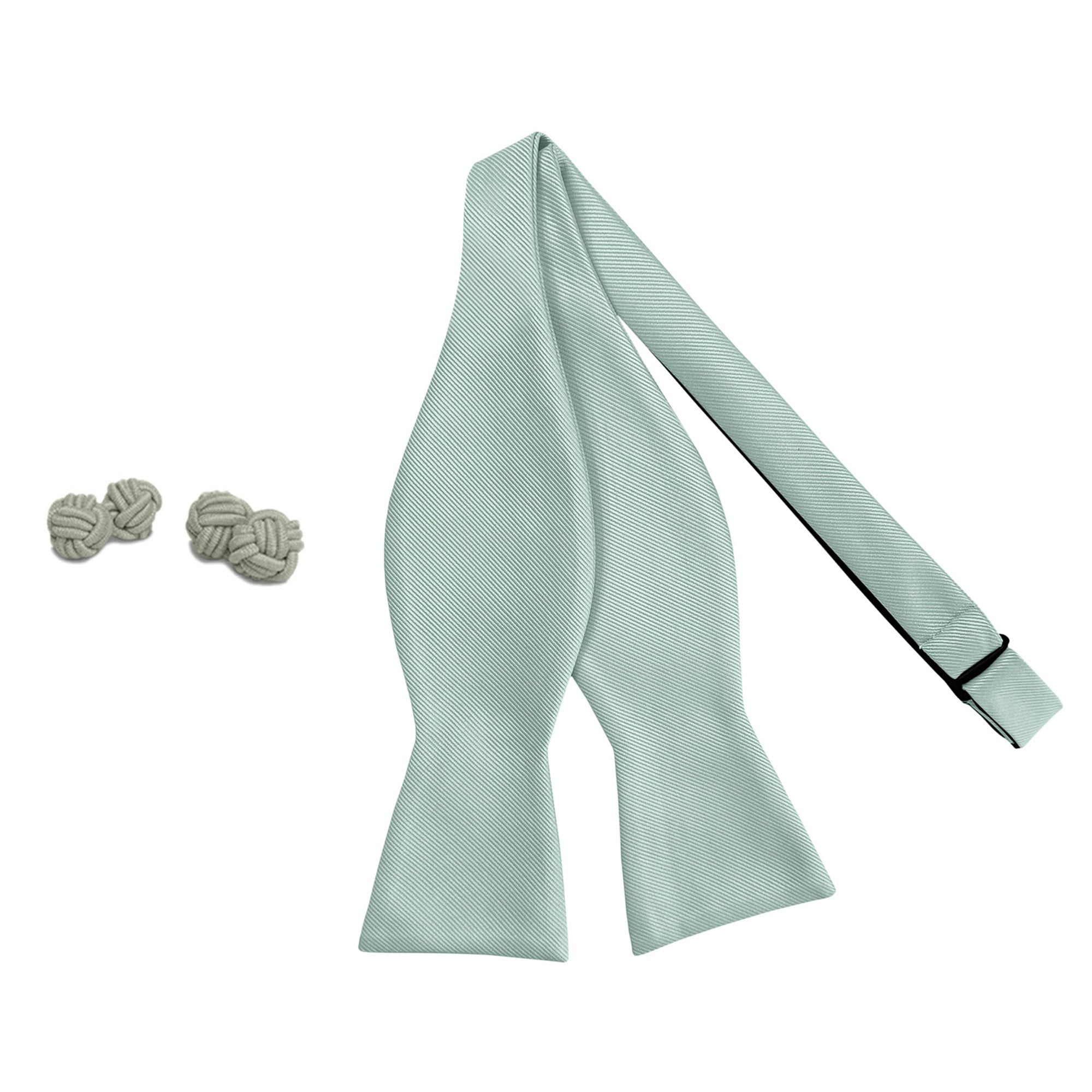 2 Piece Set: Jacob Alexander Men's Solid Traditional Freestyle Self-Tie ...