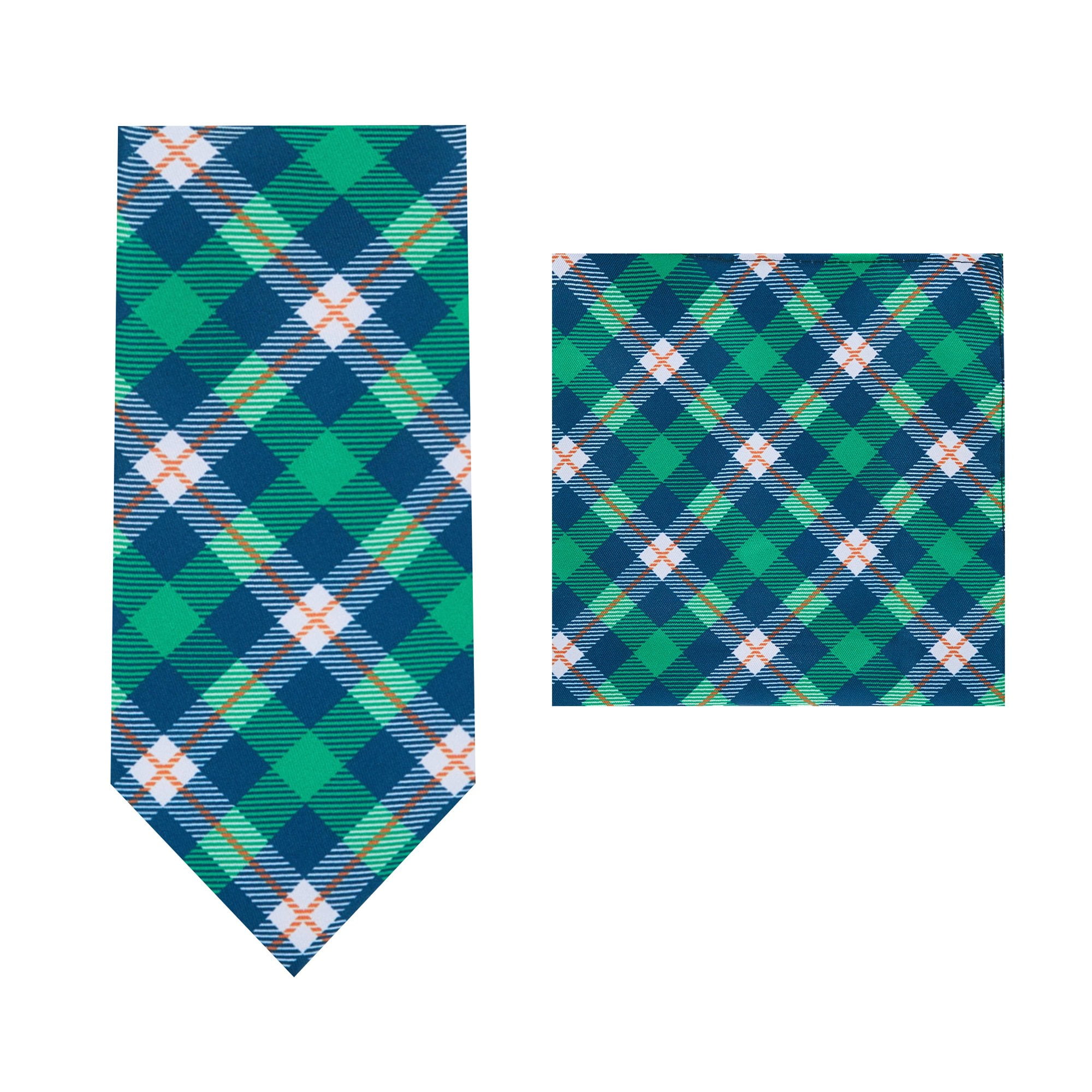 2 Piece Set: Jacob Alexander Men's Tartan Plaid Diagonal Pattern Extra ...