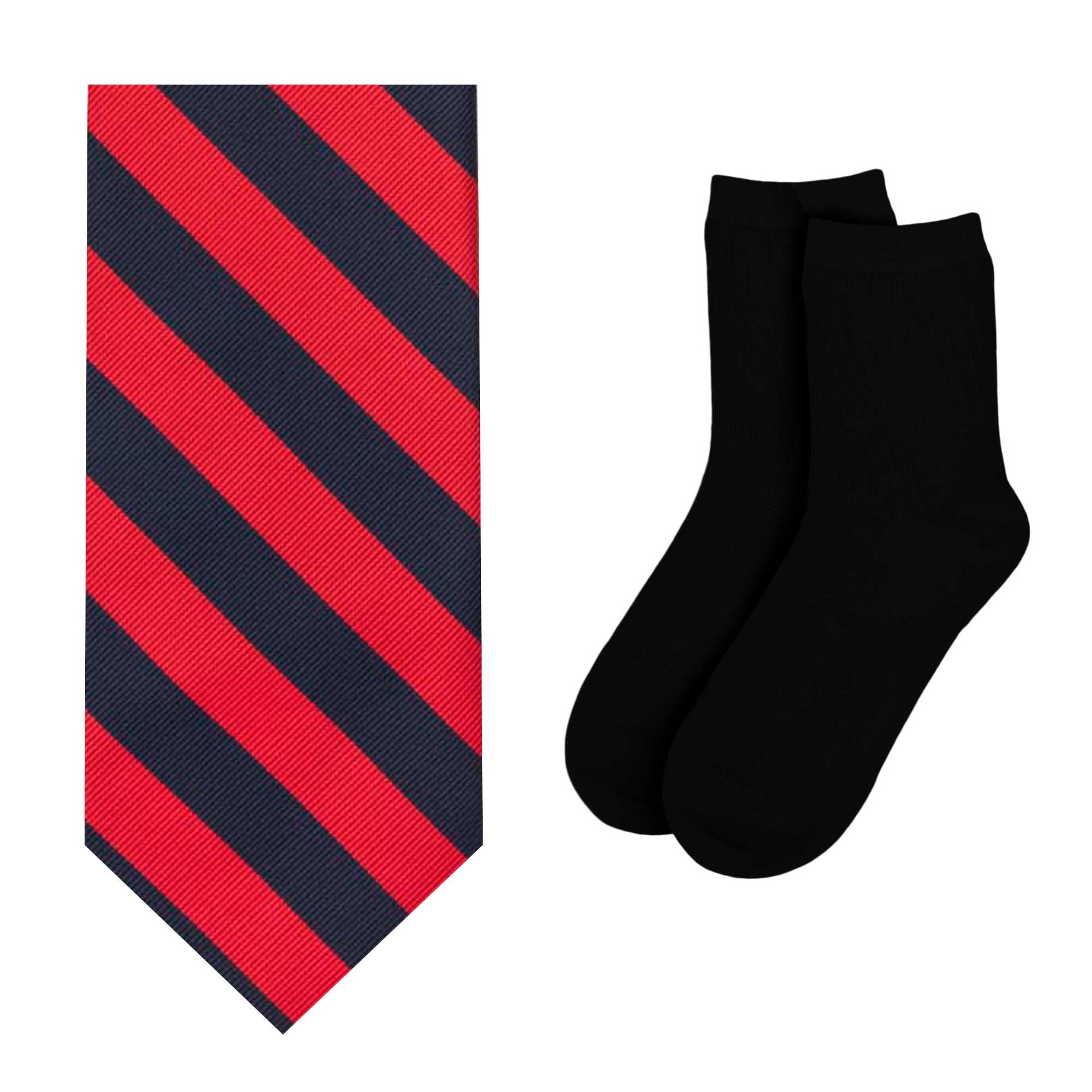 2 Piece Set: Jacob Alexander Men's Woven College Stripe Extra Long Neck ...