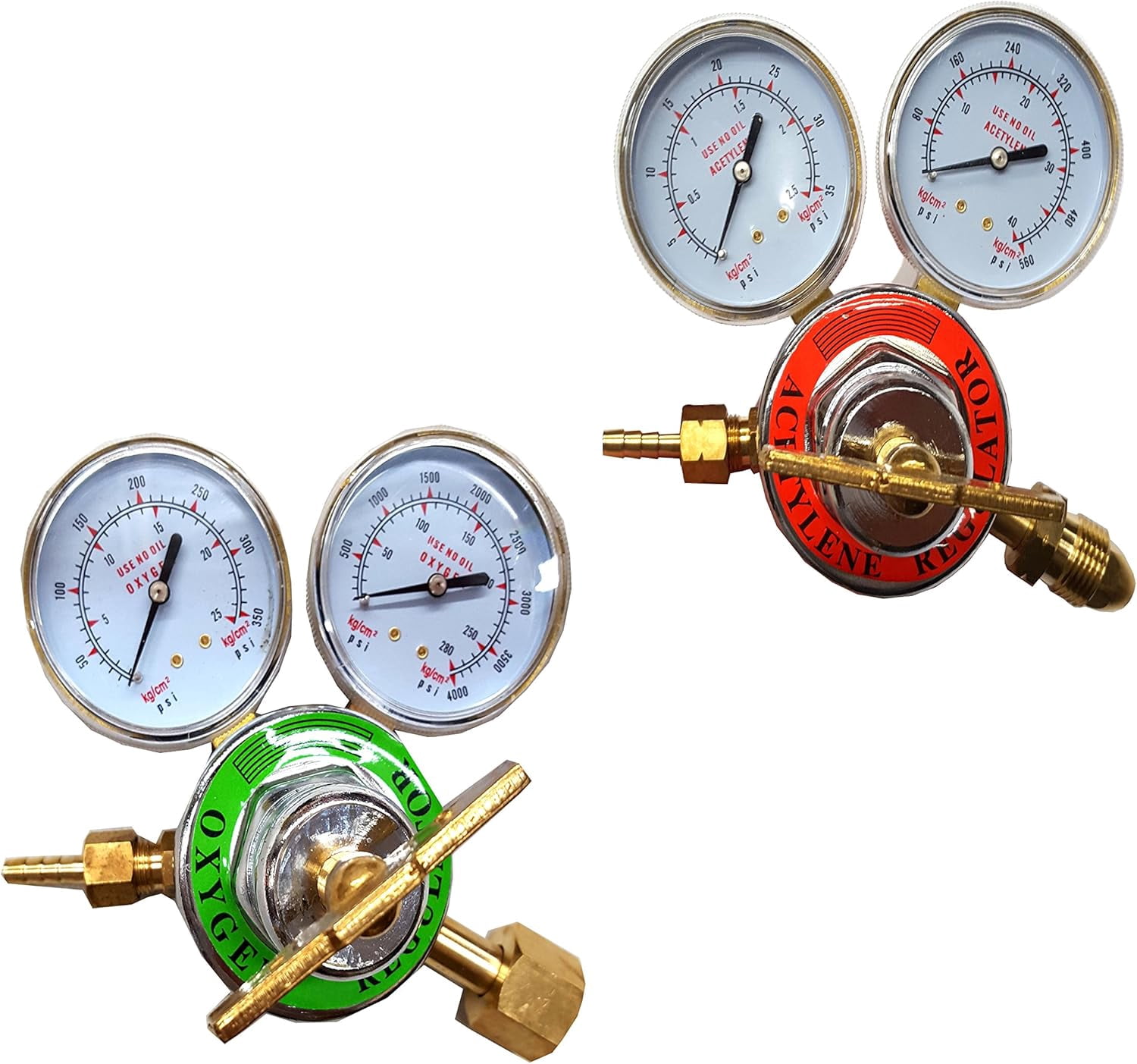 2 Piece Set PSI KING Oxygen & Acetylene Regulator Set Large - Walmart.com