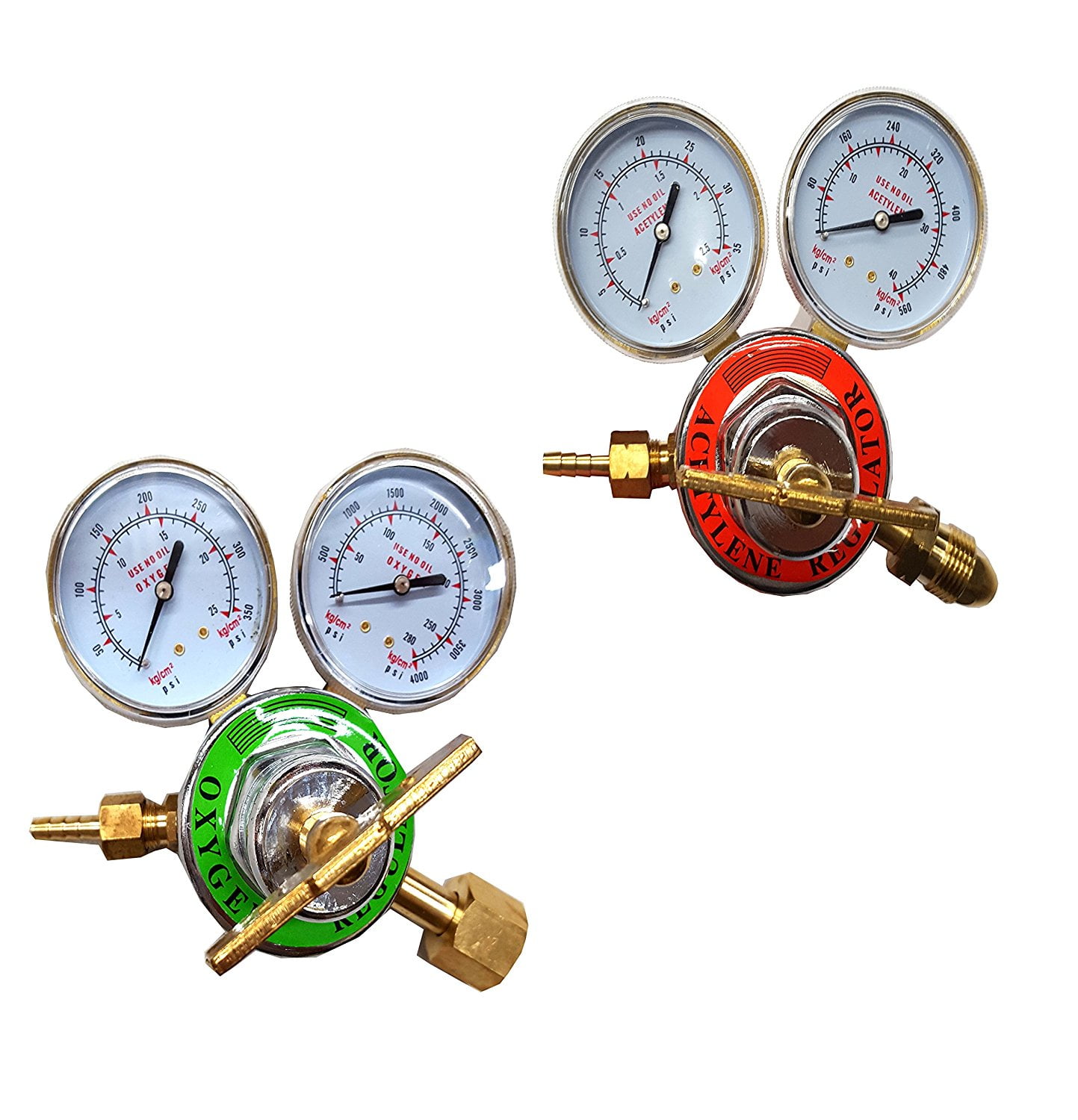 2 Piece Set PSI KING Oxygen & Acetylene Regulator Set Large - Walmart.com