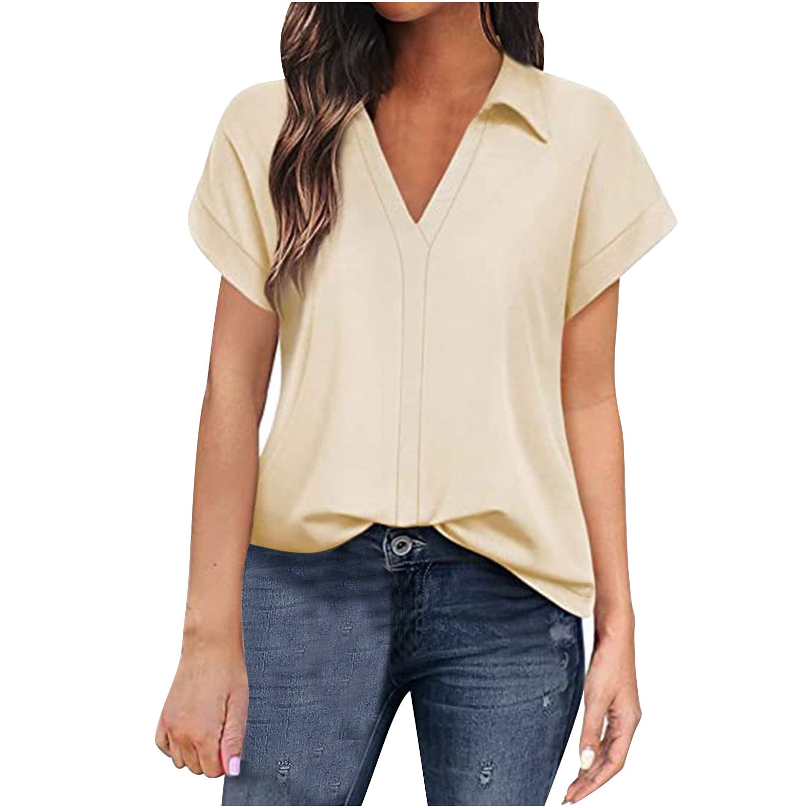 2 Piece Set for Women Womens Summer Sets Clothing Set Female V-Neck ...