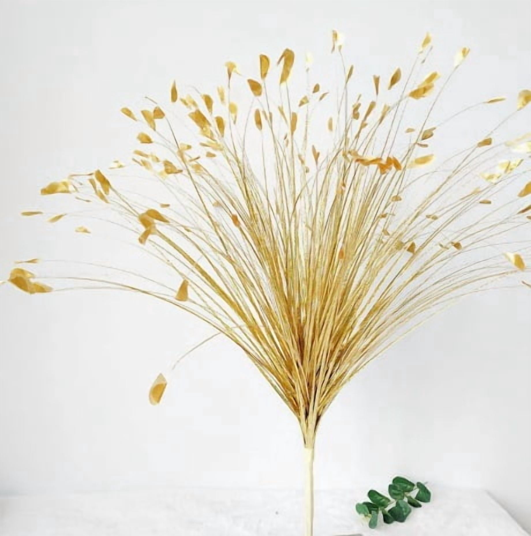 2-Piece Set of 70cm Artificial Marigold Flowers with Reed Leaves and ...