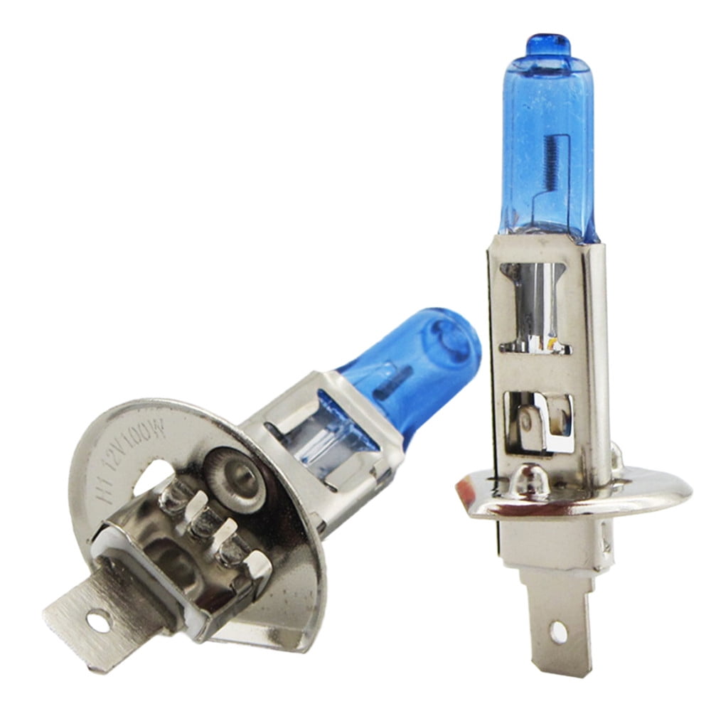 2 - Piece Set of H1 100W Halogen Car Headlight Bulbs - Bright White ...