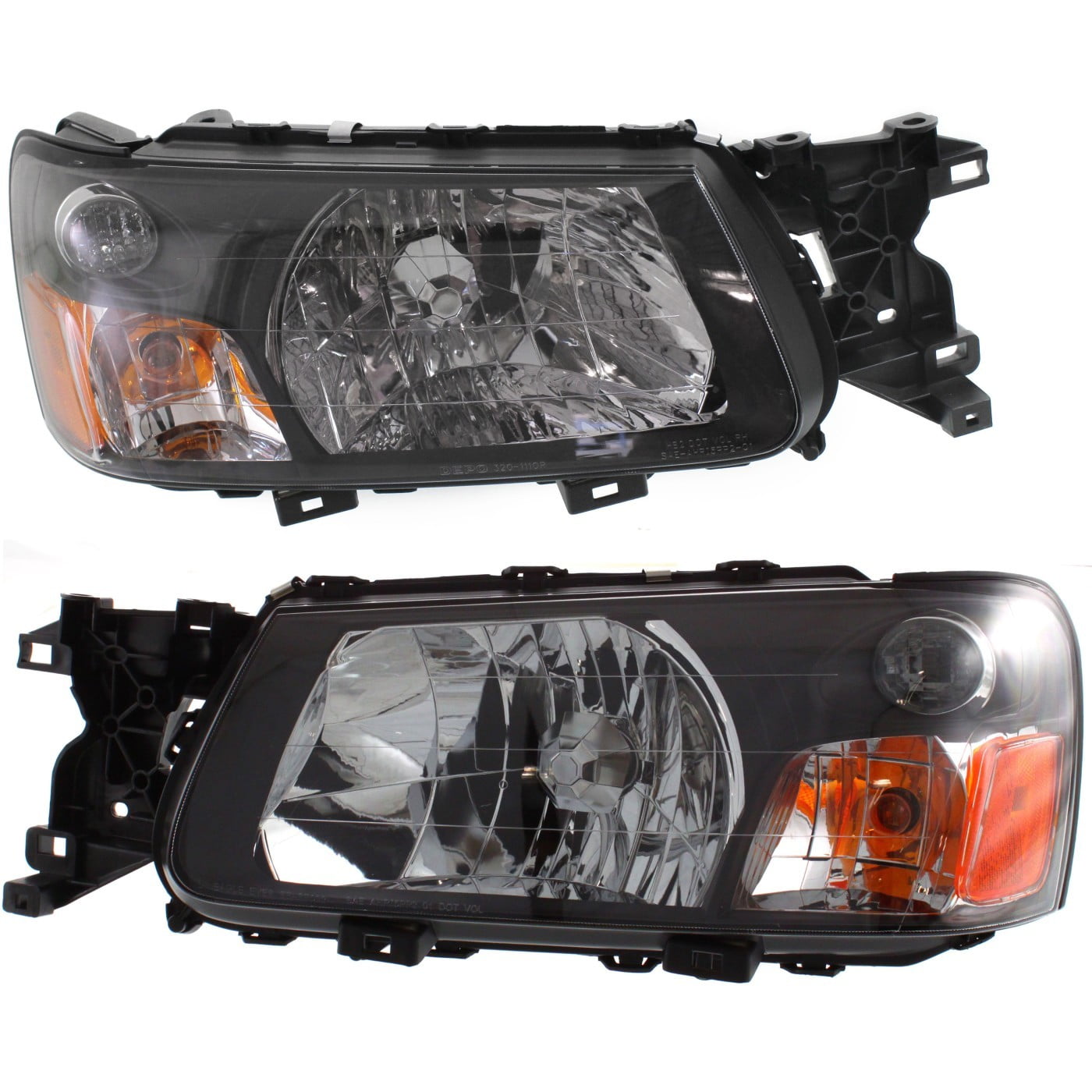 2-Piece Set of Head Lamps for Car Driver & Passenger Side - Fits ...