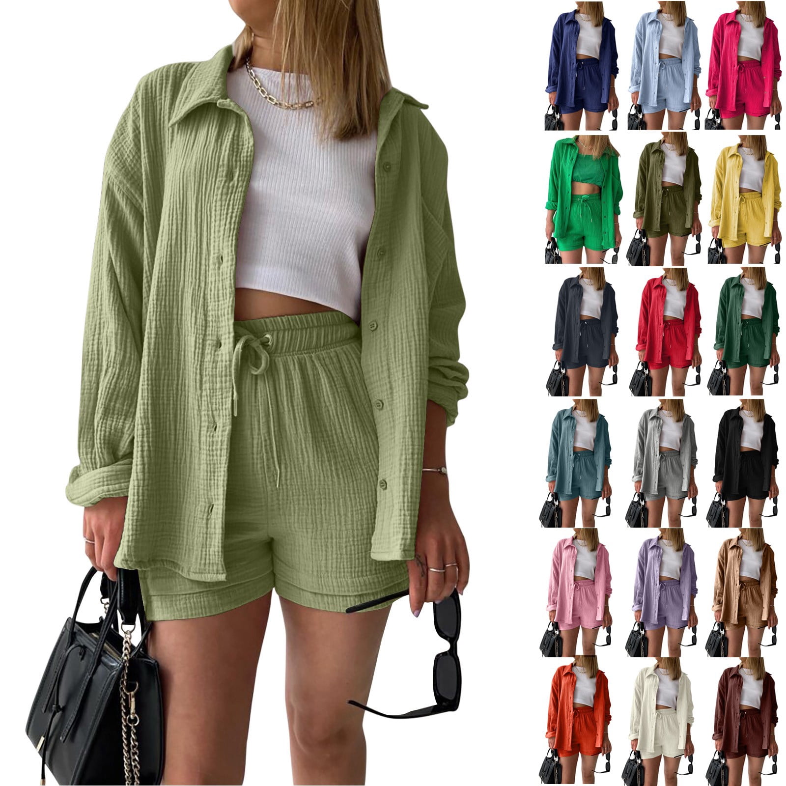 2 Piece Sets For Women Lounge Wear Matching Two Piece Pajama Fashion ...