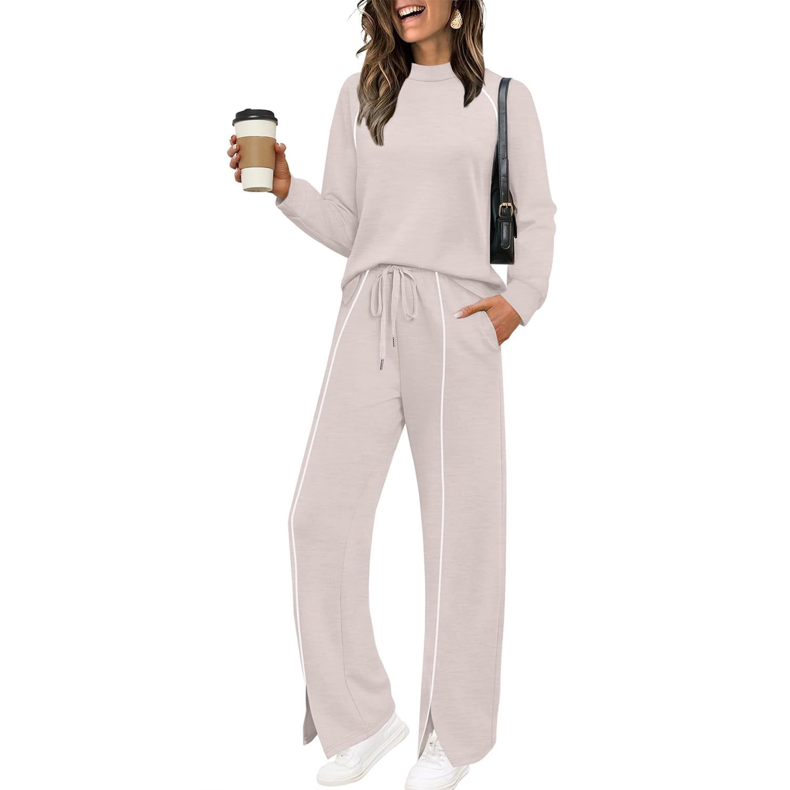 2 Piece Sets For Women Women's 2 Piece Lounge Outfits Zip Up Sweat Set ...